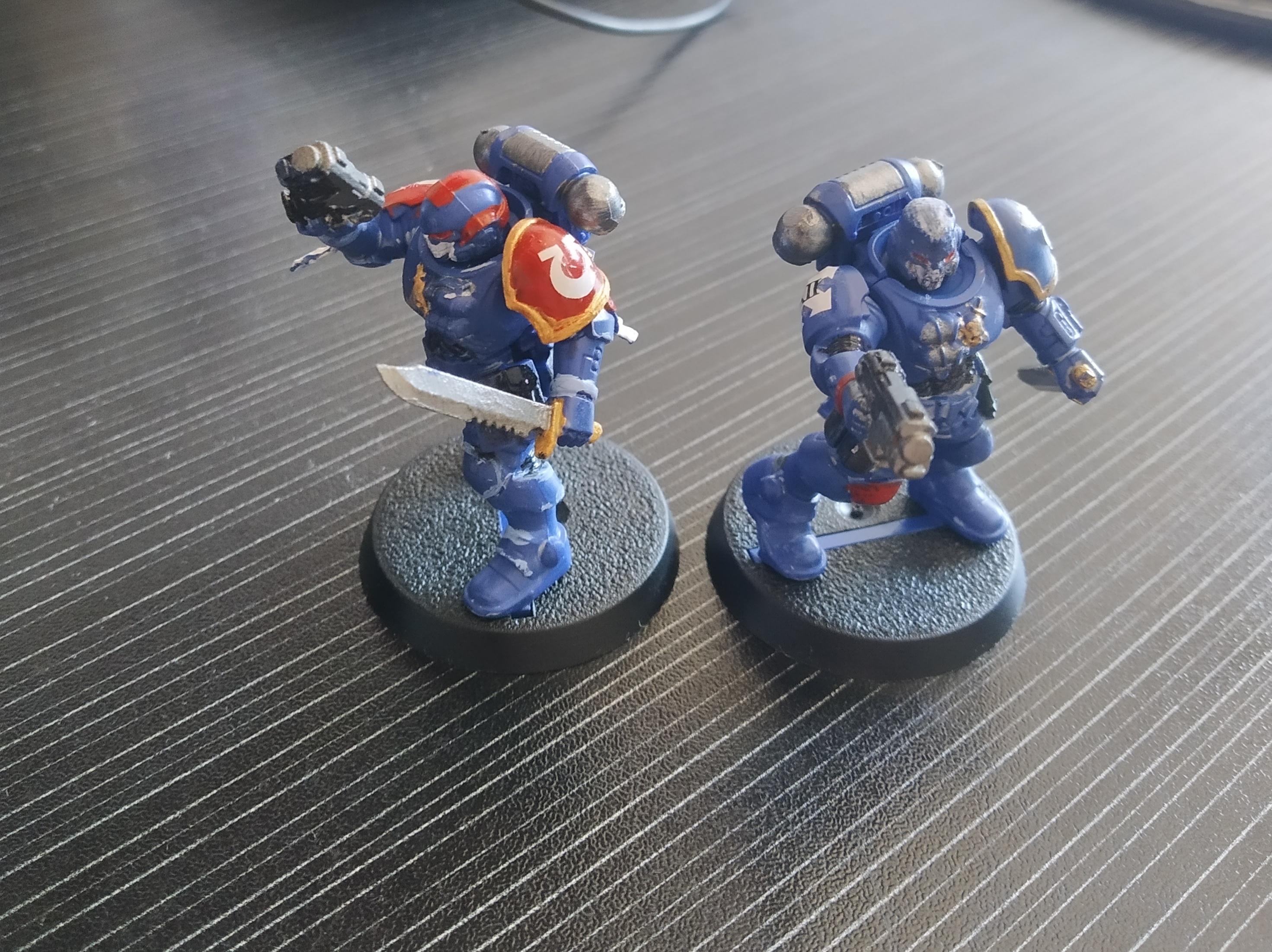 First and second miniatures, first one on the right. C&C is welcome and encouraged, I wanna get ...