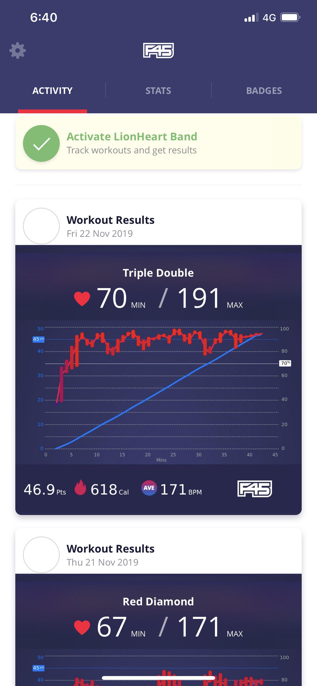 First cardio session with lionheart. Definitely gave me some extra motivation which is great ...