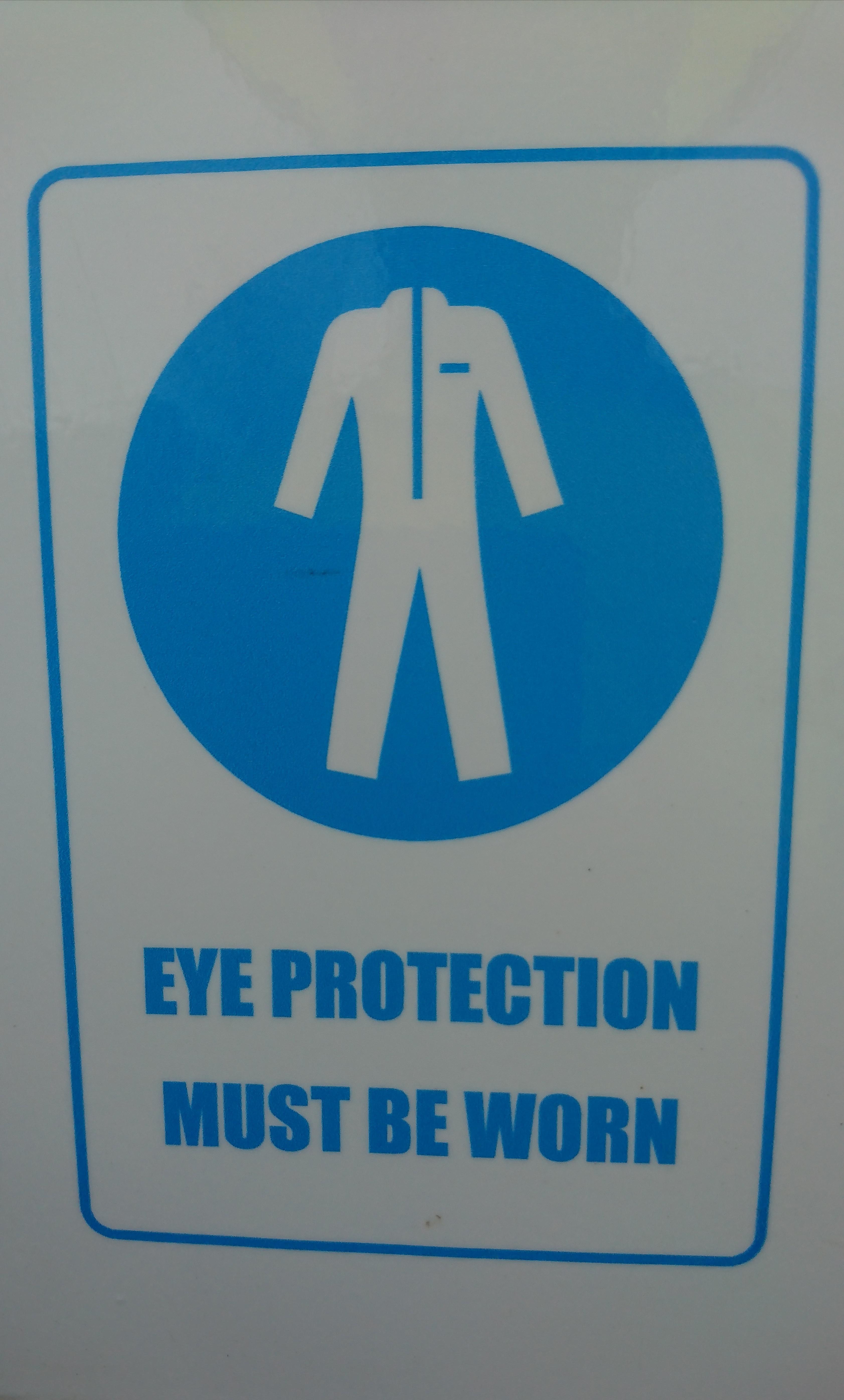 First day at a new worksite can be confusing, but I have to question there choice of eye ...