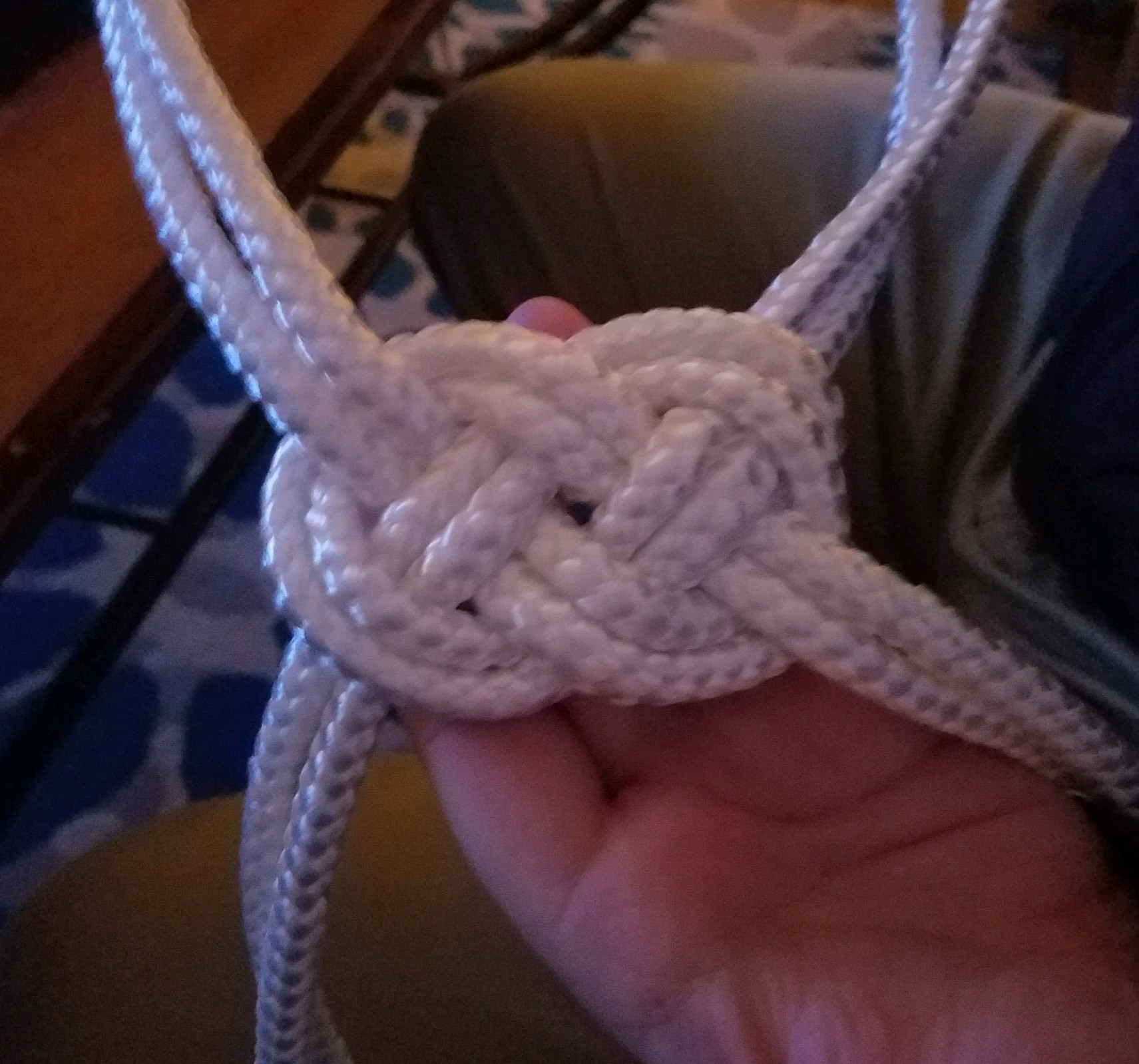 First knot and went with the infinity knot. | Scrolller