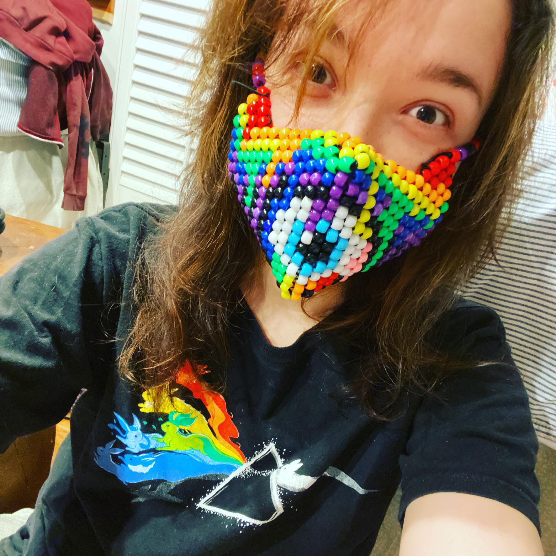 First mask! Messed it up some but dammit, still works | Scrolller