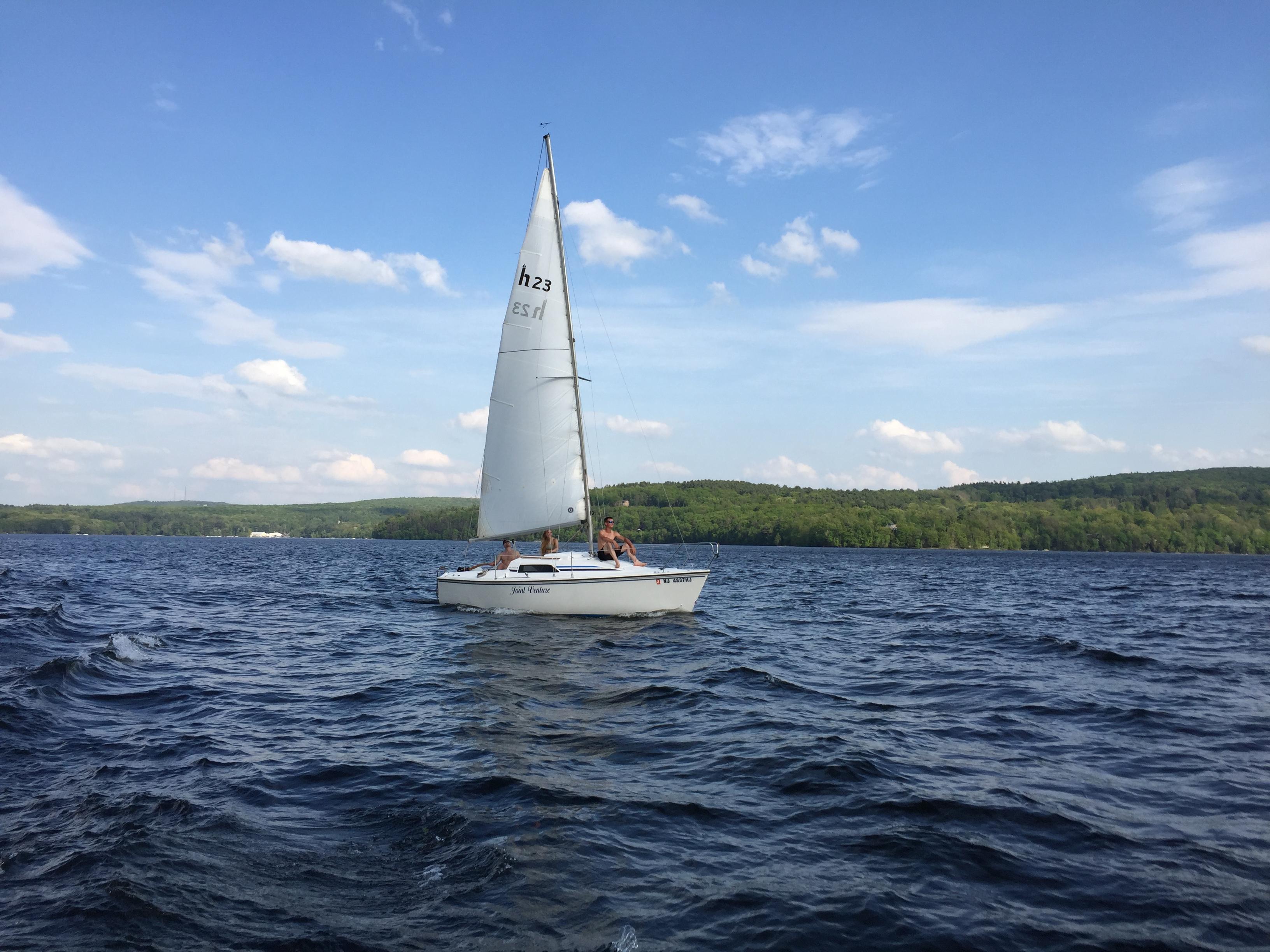 First sail on the new boat after countless hours refurbishing | Scrolller