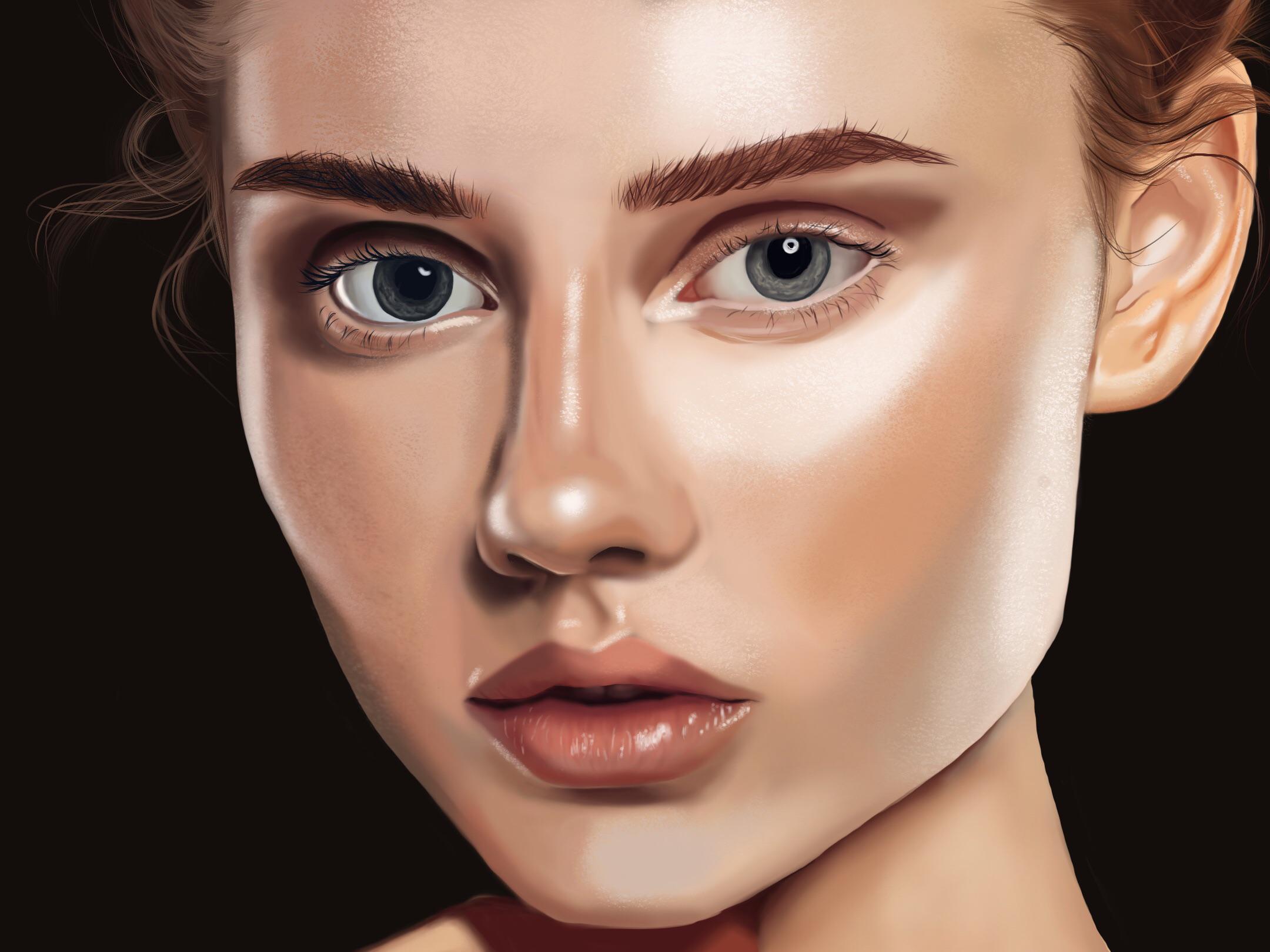 First time drawing a portrait using Procreate | Scrolller