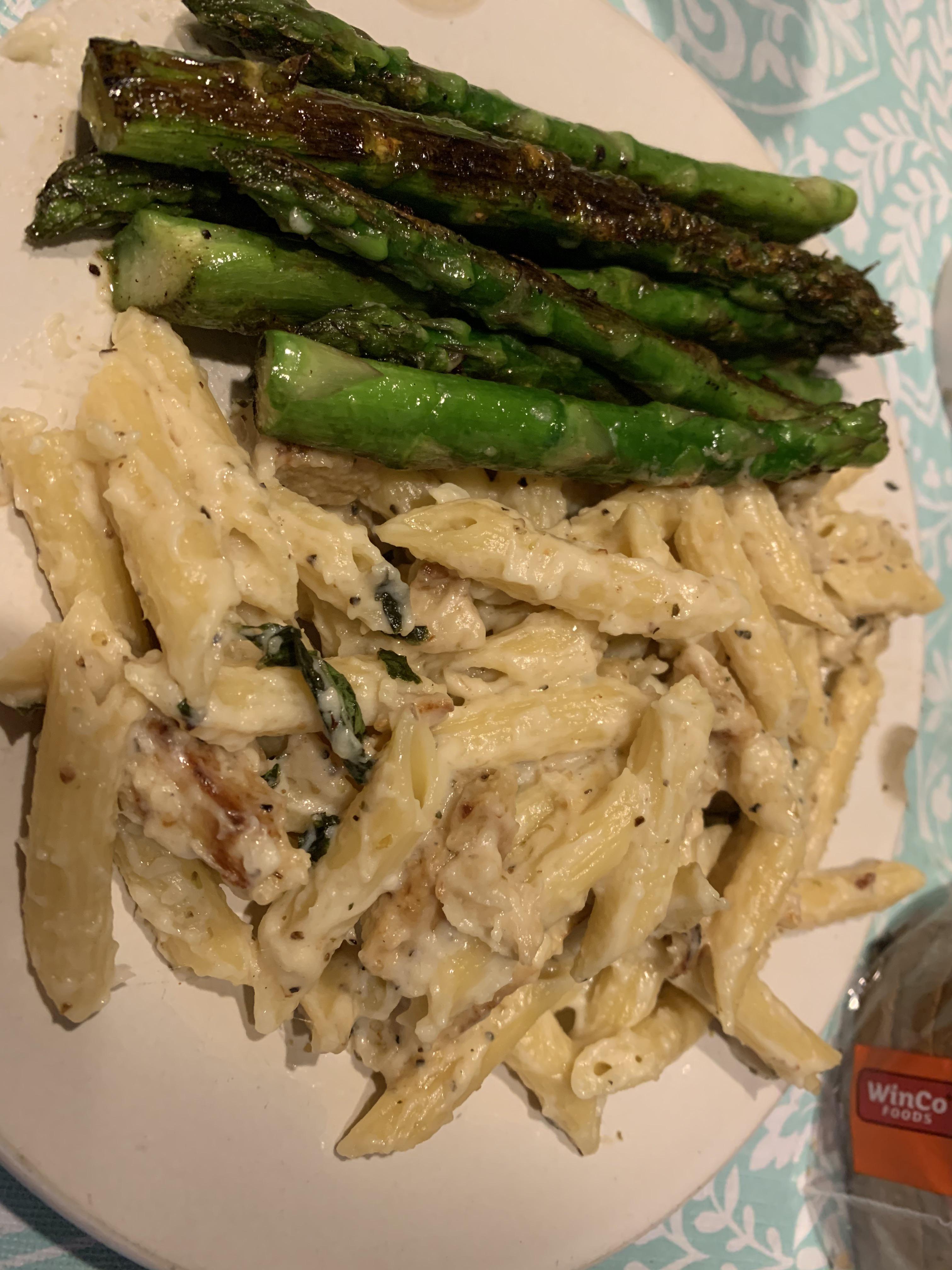 First time making chicken Alfredo from scratch | Scrolller