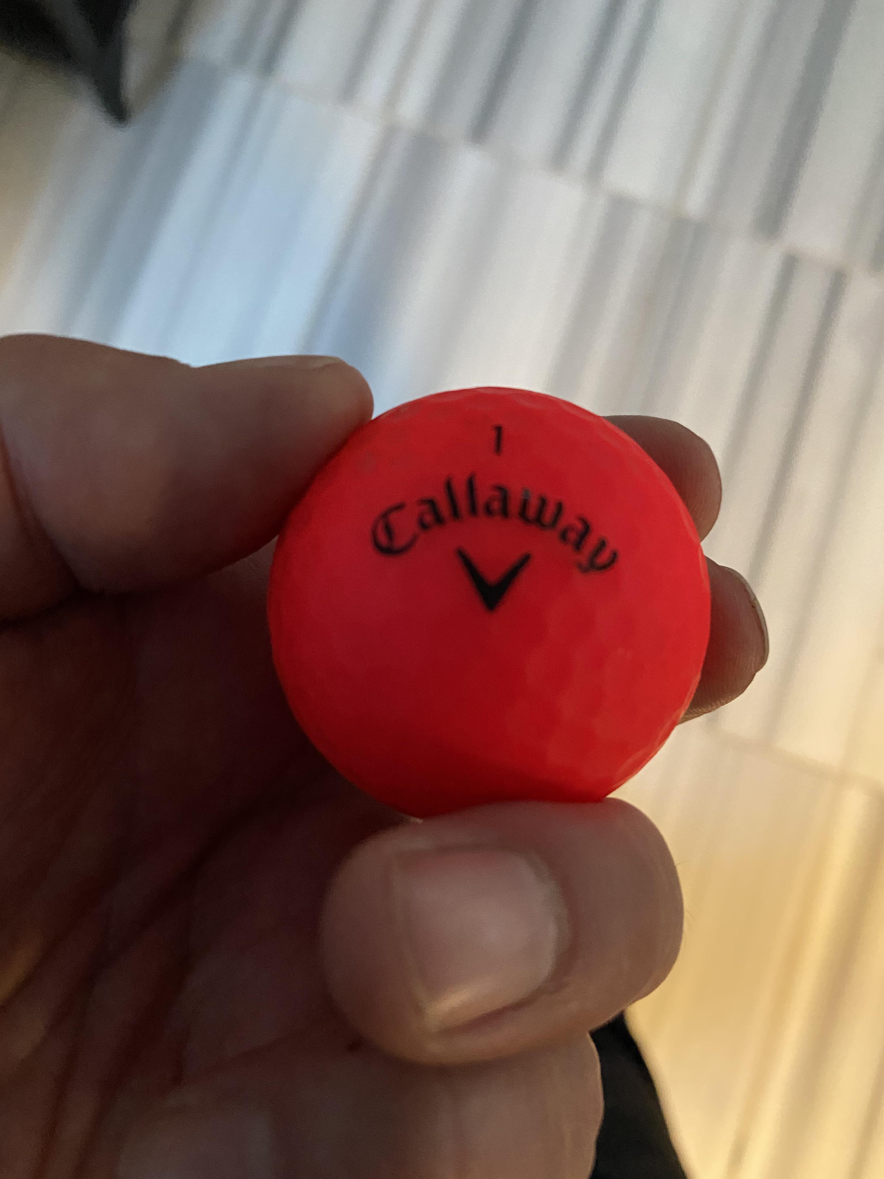 First time playing 18 on one ball! Bright red chrome soft gifted to me by a fella I met at the ...