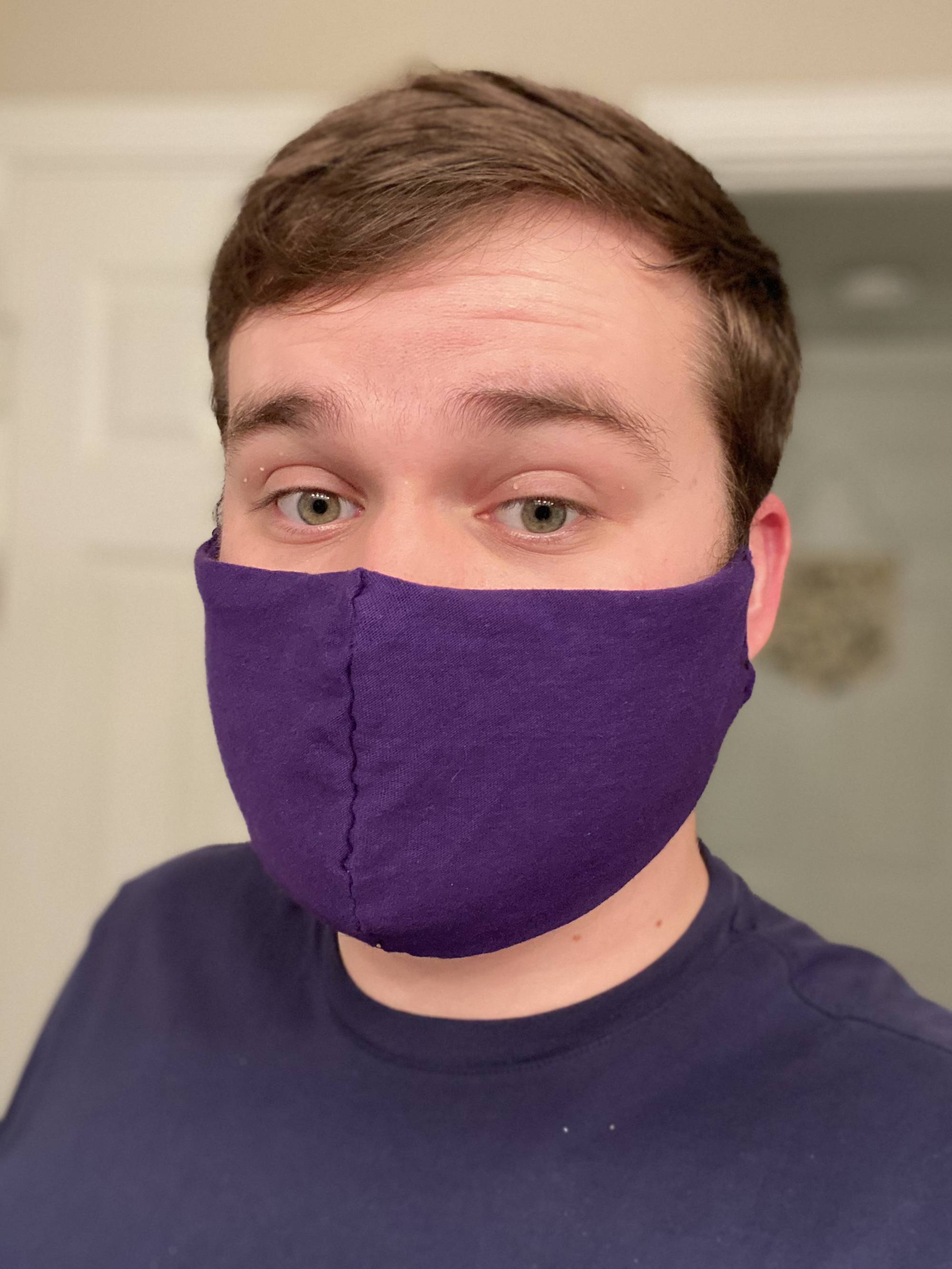 First time sewing more than a replacement button (no machine)! I’m feeling proud of my T-shirt ...