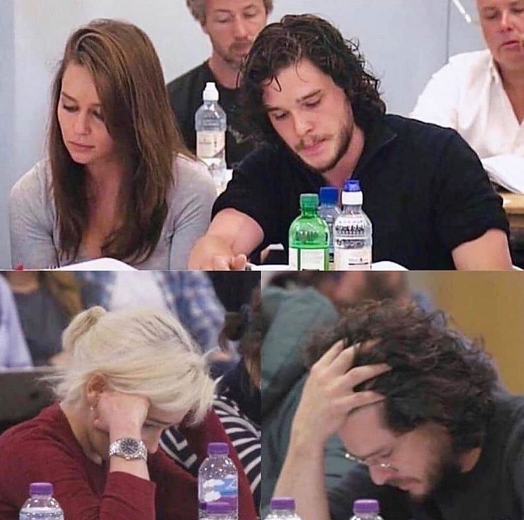 First vs. last day of table read. | Scrolller