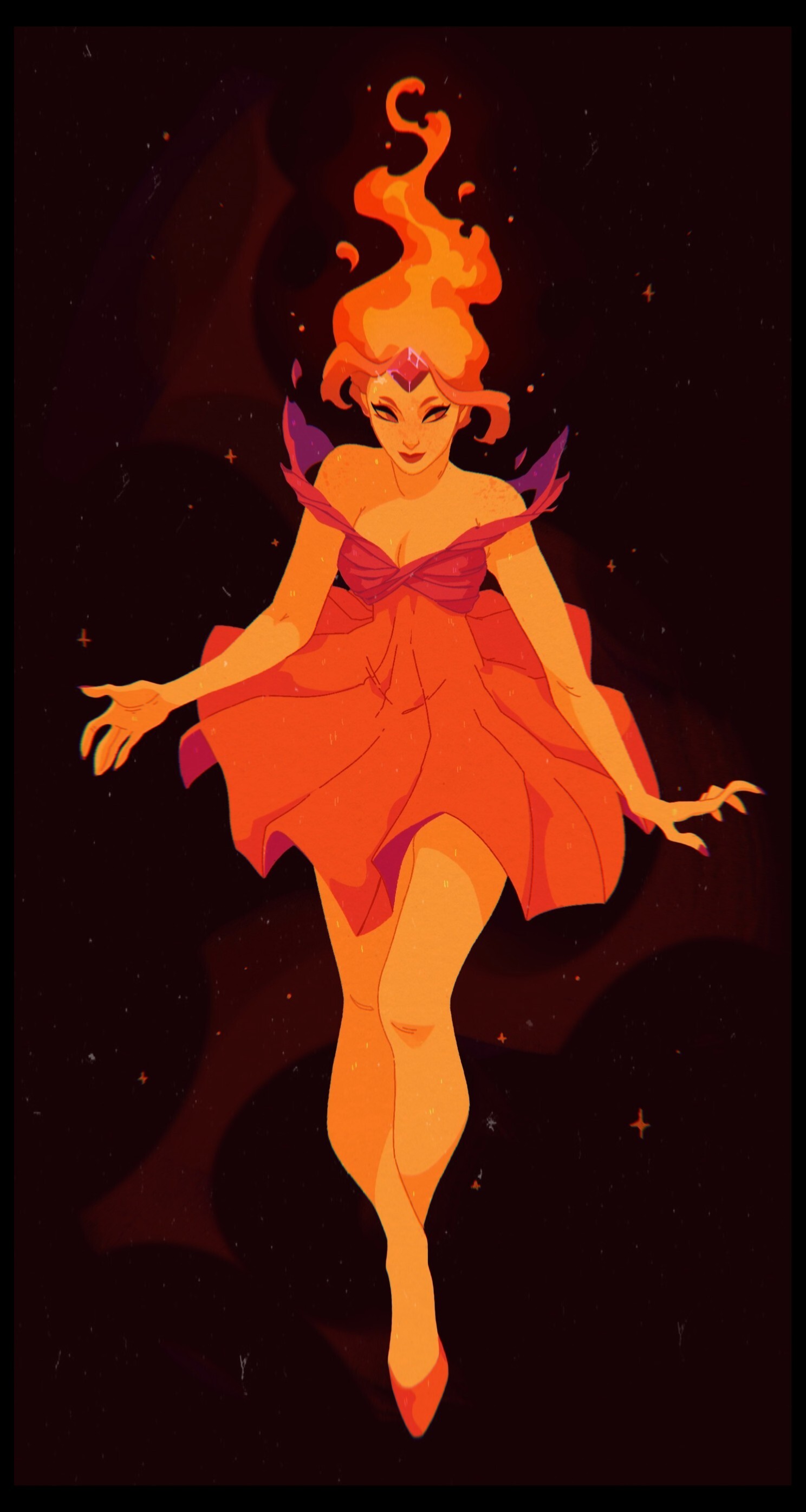 Flame Princess by Adrianna Foryś | Scrolller