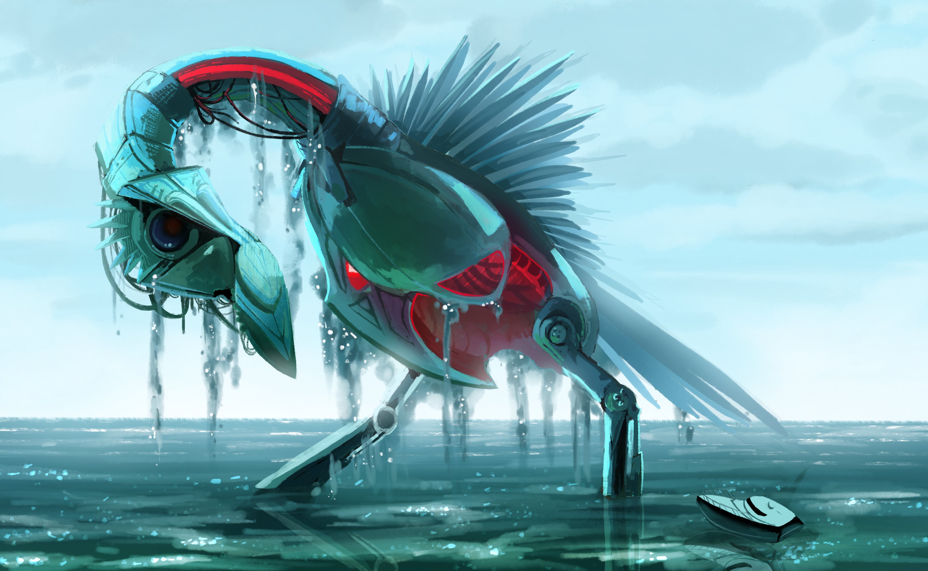 Flamingo robot [OC] | Scrolller
