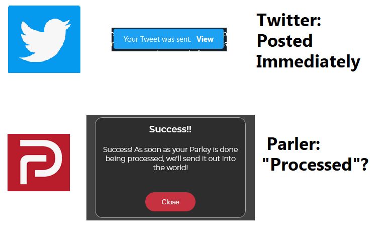 For a free speech platform, what are they "processing"? | Scrolller