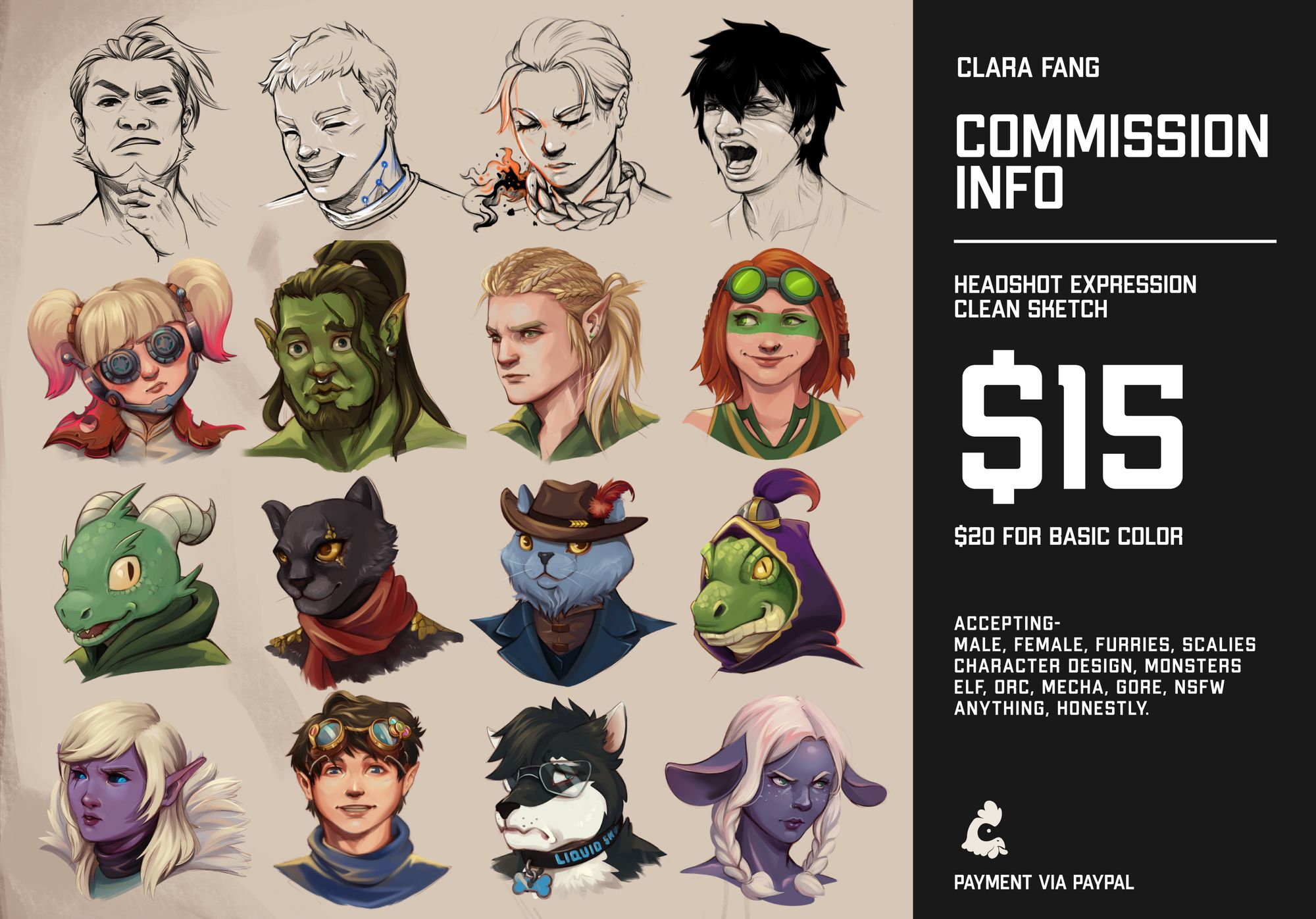 [For Hire] Expressive Commission Sketch | Scrolller