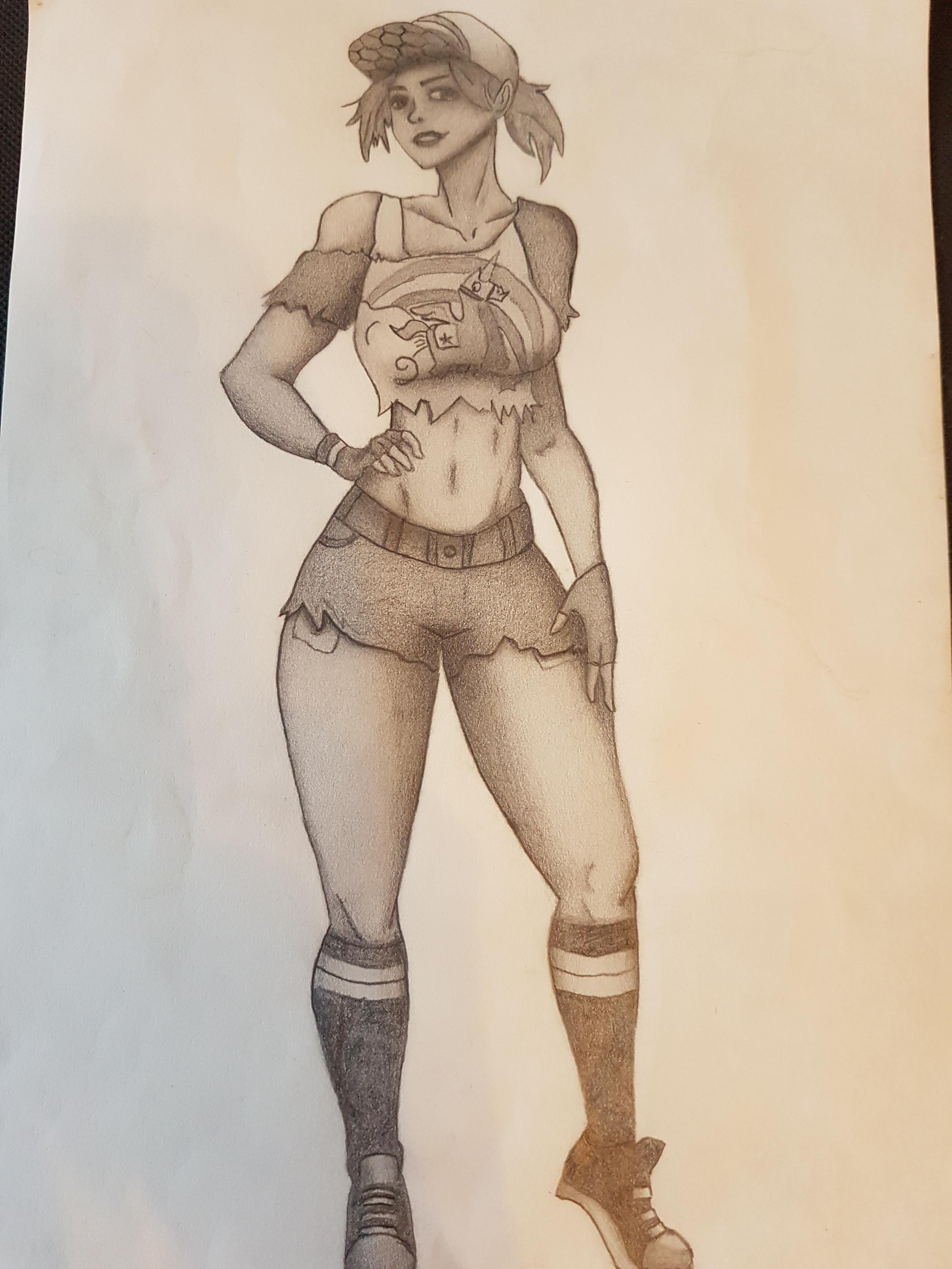 Fortnite beach bomber drawing (traced) original credits to MrLechugas | Scrolller