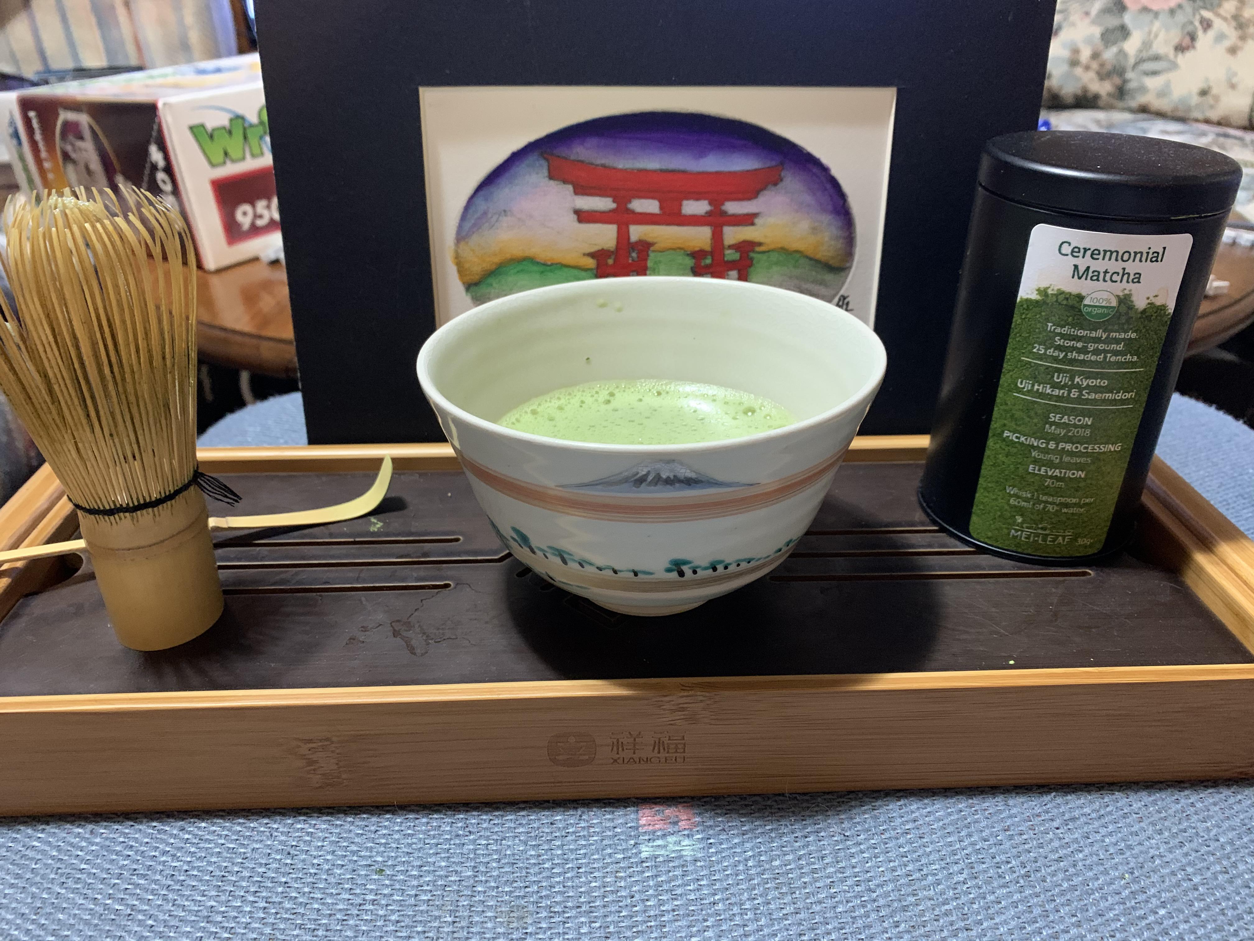 Framing a backdrop behind my matcha today | Scrolller