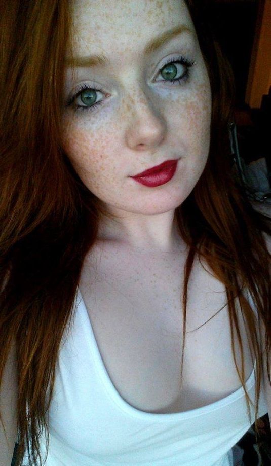 Freckles and red lips.... | Scrolller