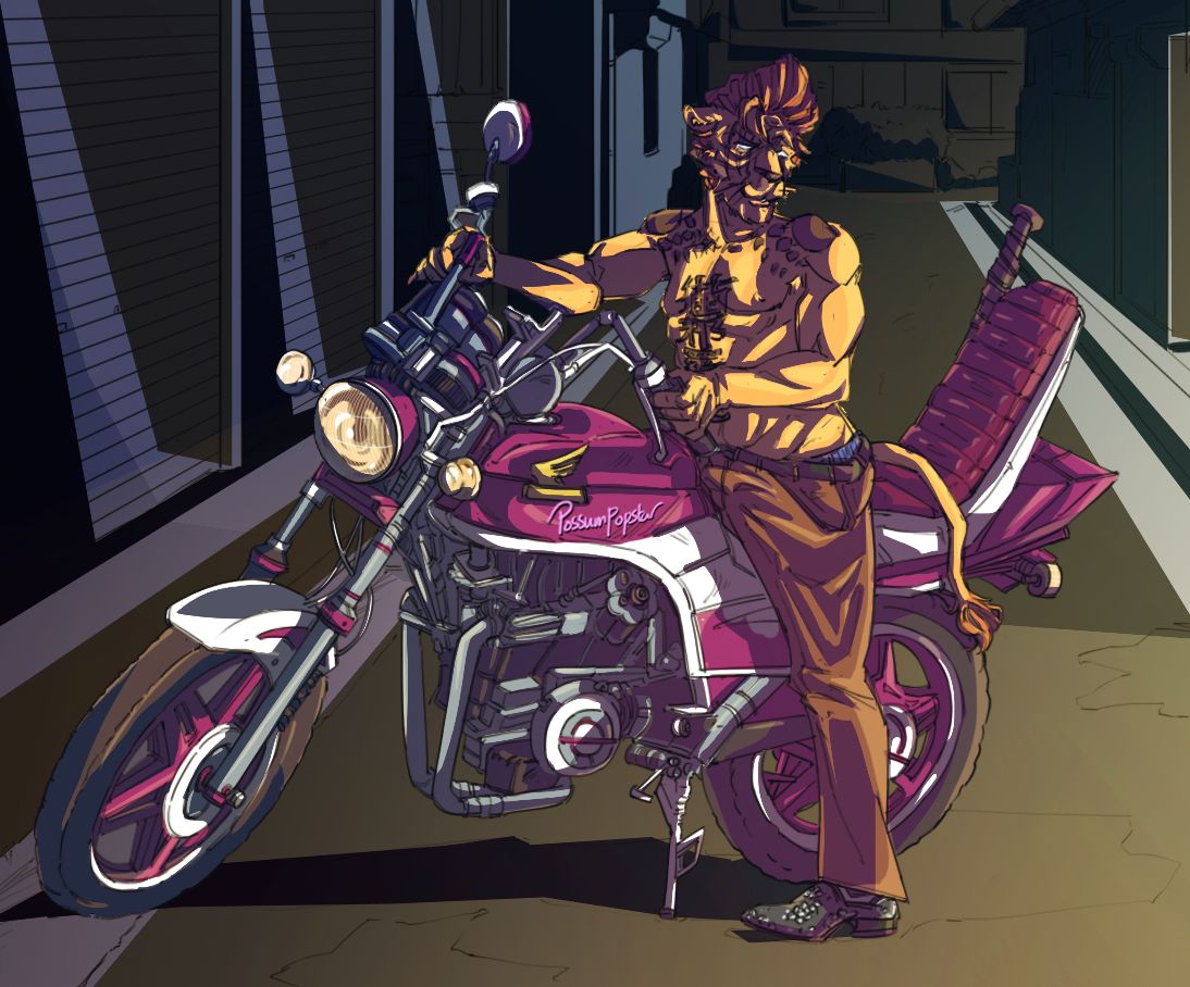 Free and his Motorcycle | Scrolller