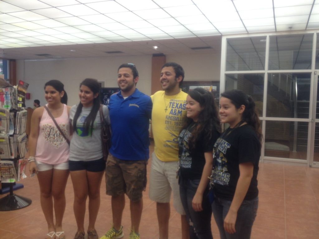 Friends with 3 sets of twins and finally got them all in the same place at once! At TAMU-K ...