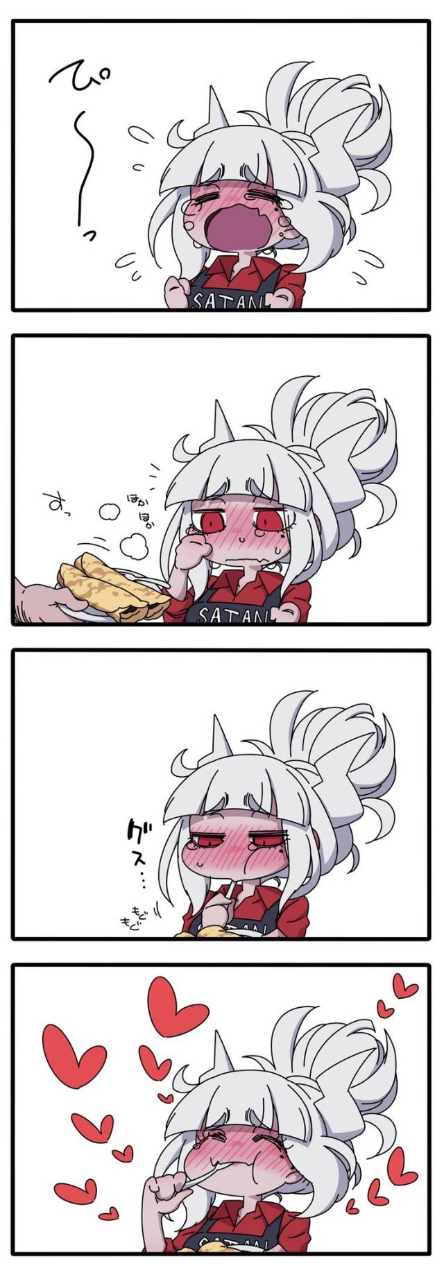 From crying to satisfied (Helltaker) | Scrolller