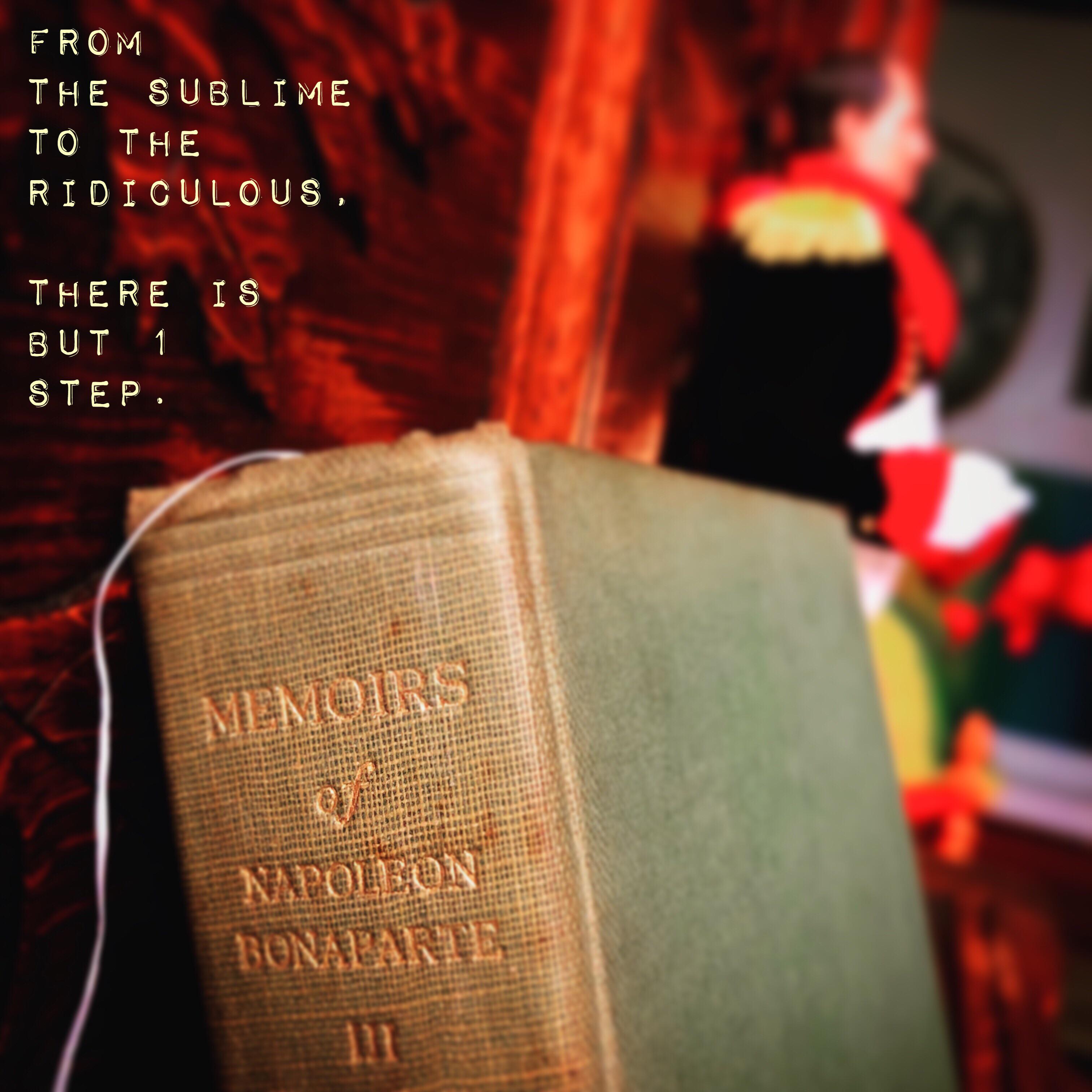 From the sublime to the ridiculous there is but 1 step said Napoleon ...