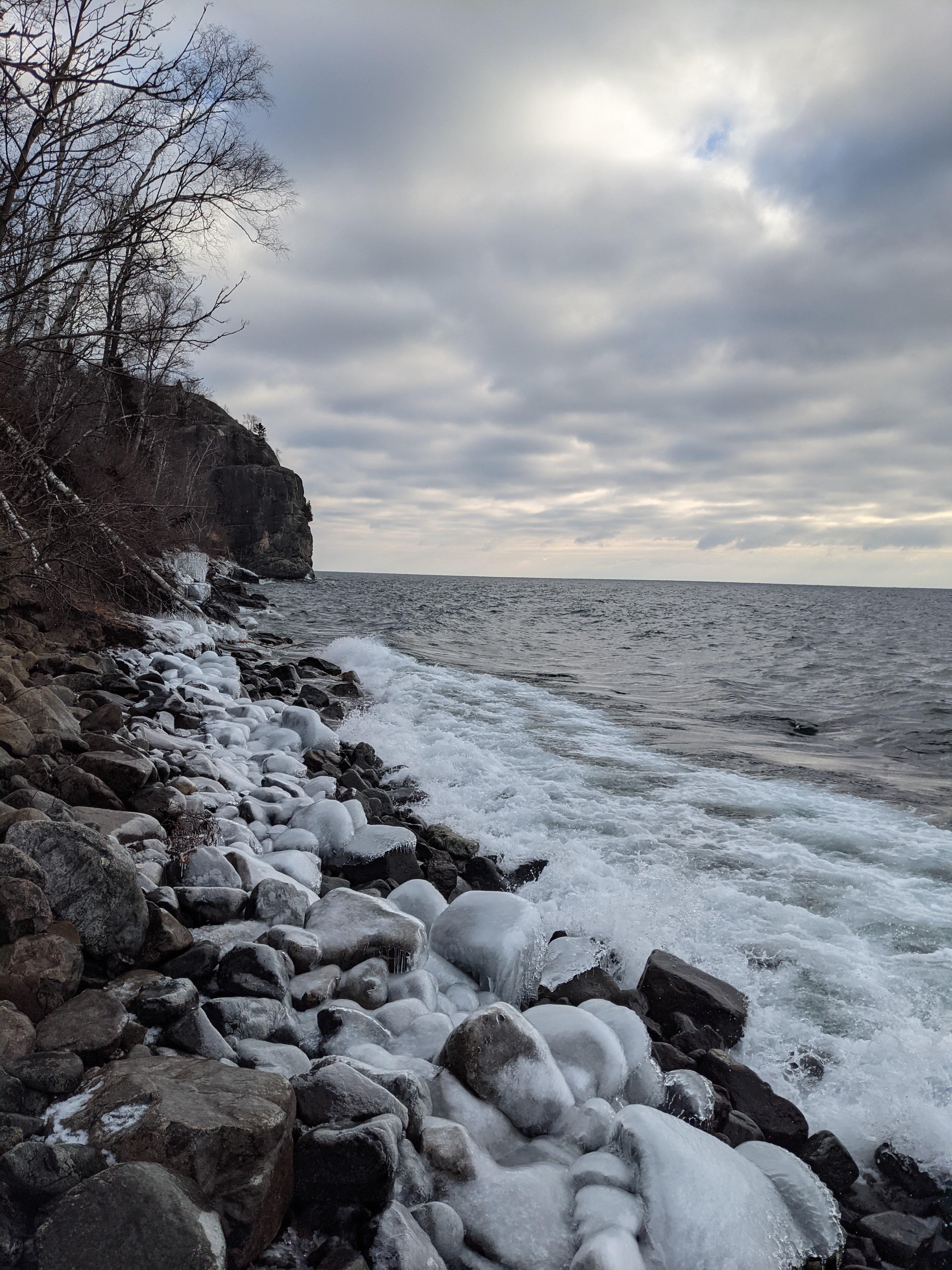 Frozen winter shores of Lake Superior | Scrolller