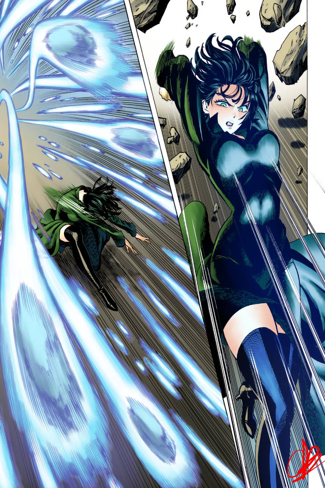 fubuki throwing rocks (color by me) | Scrolller