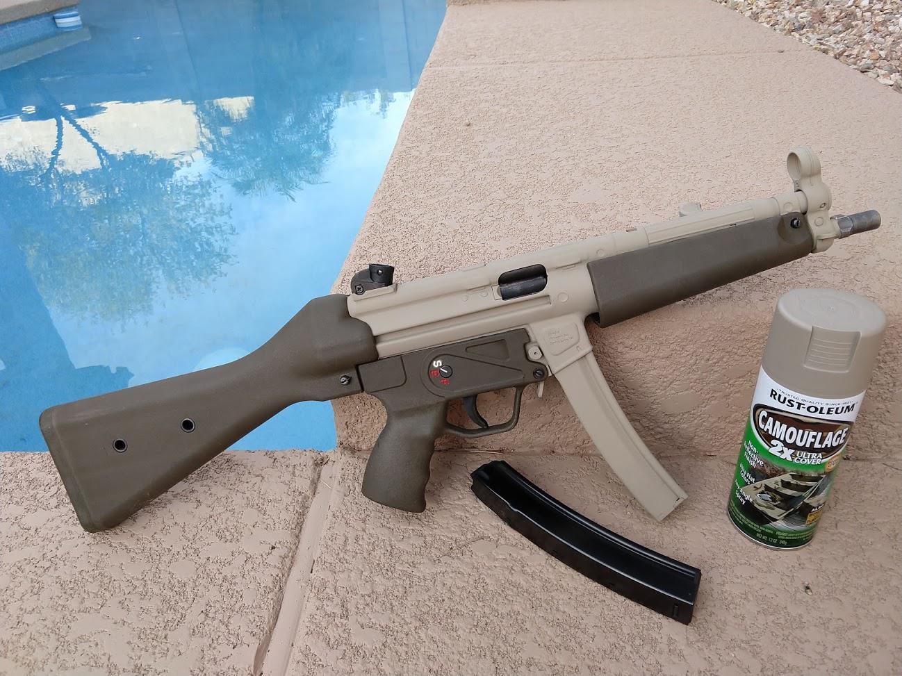 Full auto tan and green MP5 | Scrolller