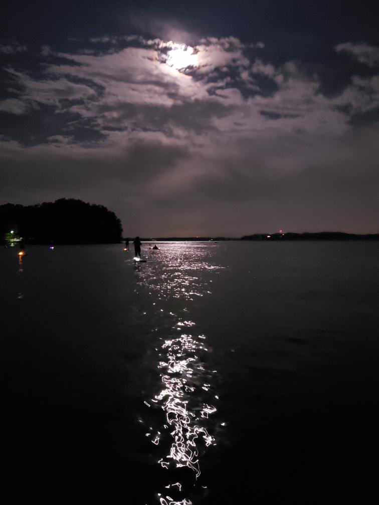 Full moon paddle at lake lanier, GA was utterly peaceful