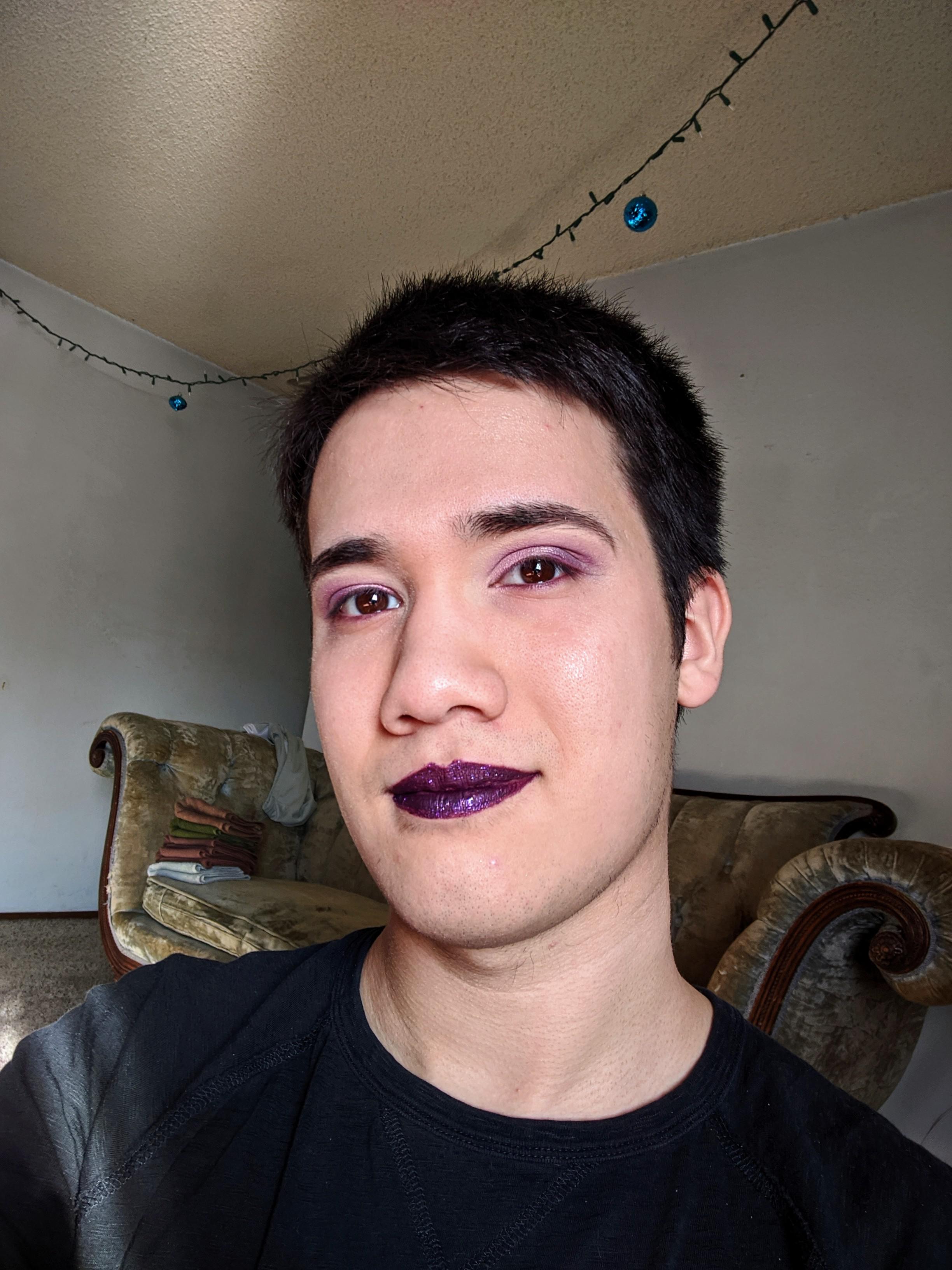 Fun purple look today with my favorite lipstick | Scrolller