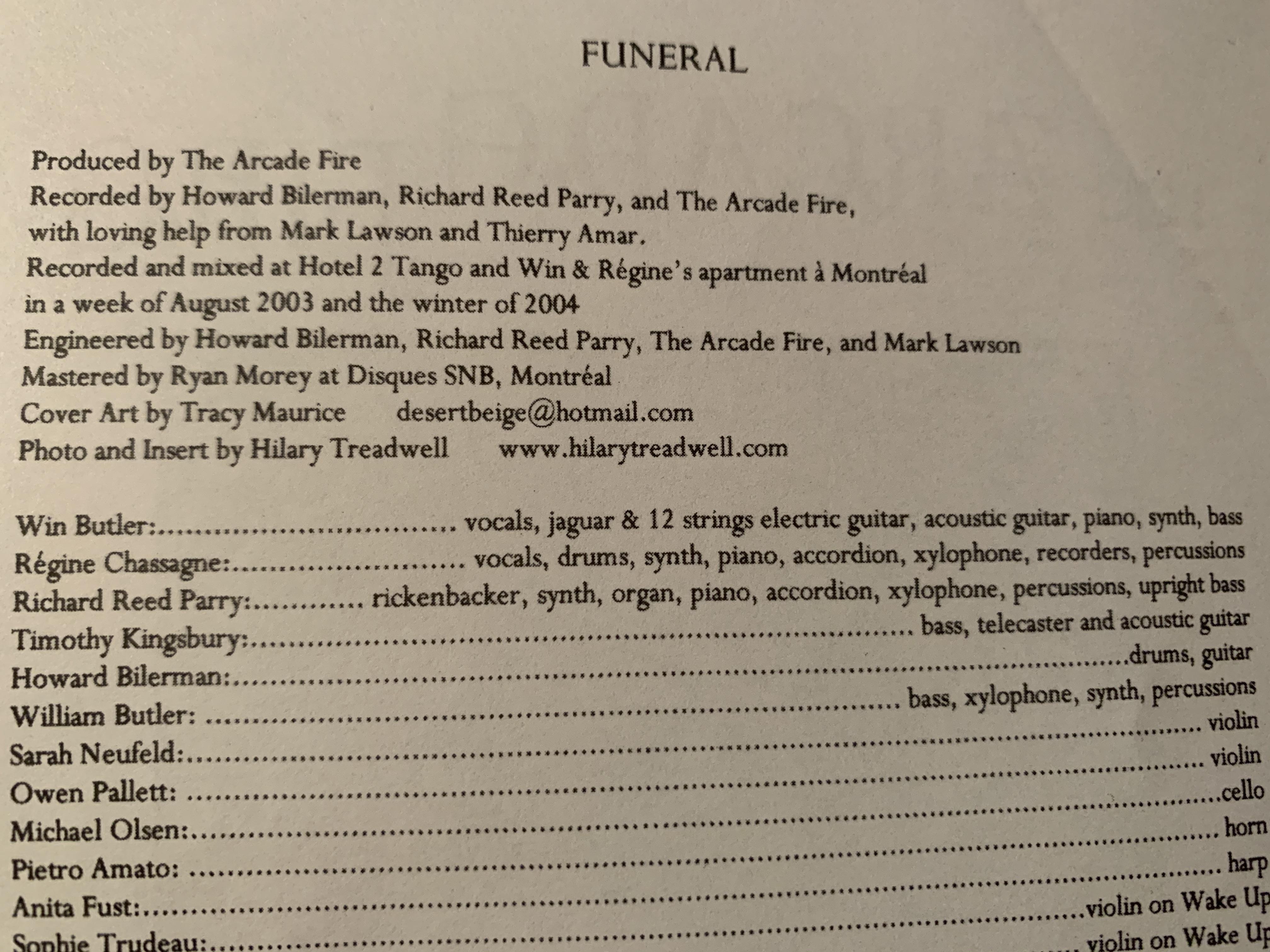 Funeral 2004 Acknowledgements | Scrolller