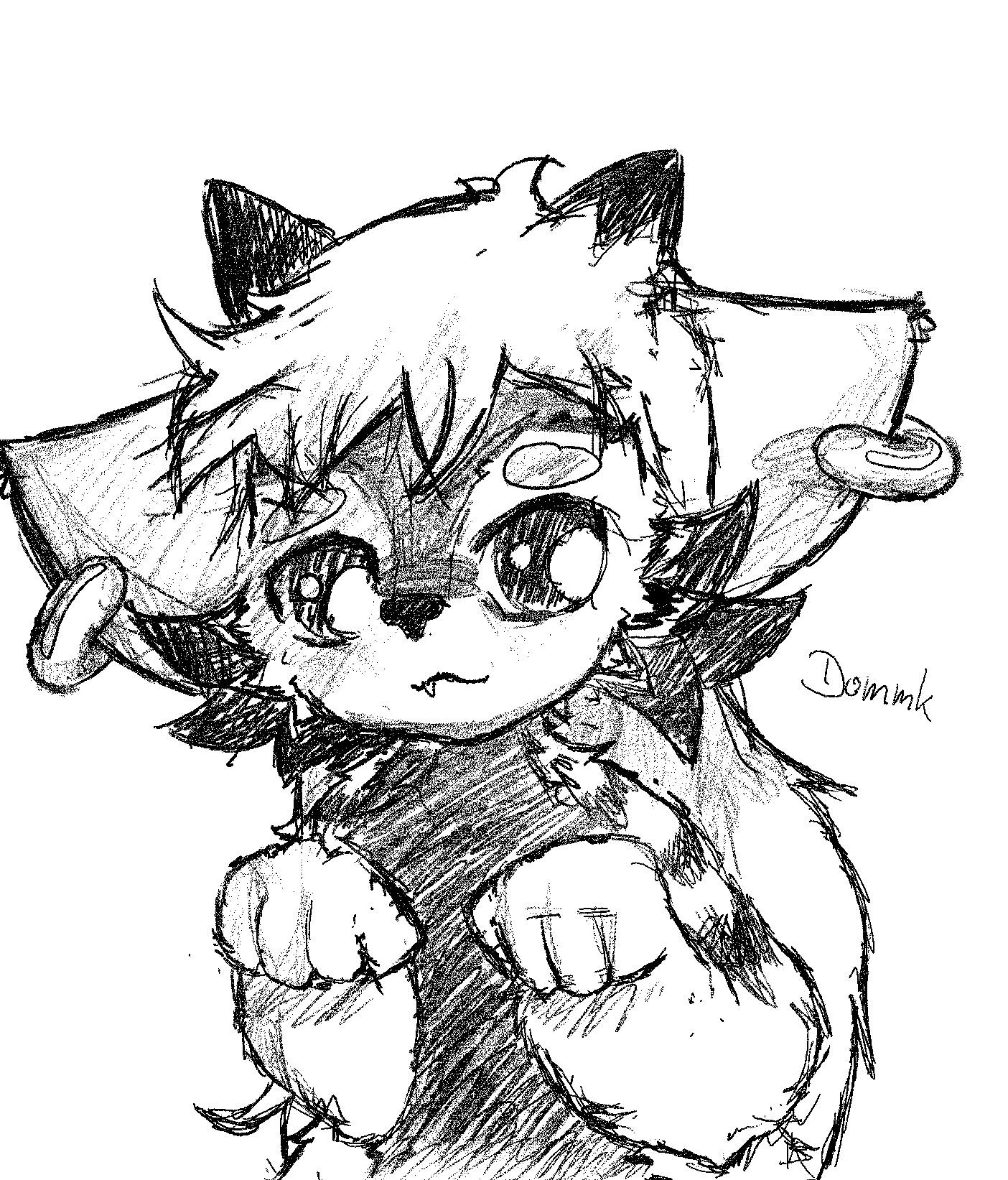 Furry OC sketch | Scrolller