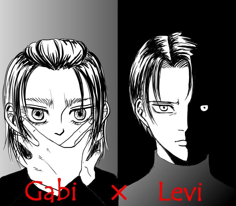 Gabi and Levi in Yoshiki x Hyde style - by bubiomaru | Scrolller