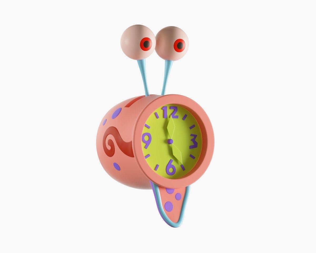Gary from SpongeBob as a clock | Scrolller