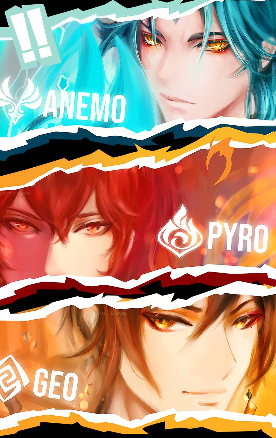 Genshin style: ALL OUT ATTACK!! (Childe won't come home so... there's only 3 of them ) | Scrolller