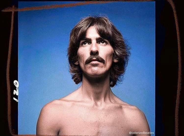 George Harrison in 1967 at the height of Beatlemania and the 60s Counterculture. | Scrolller