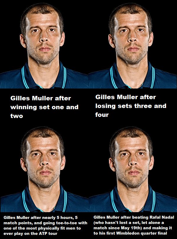 Gilles Müller the stoic | Scrolller