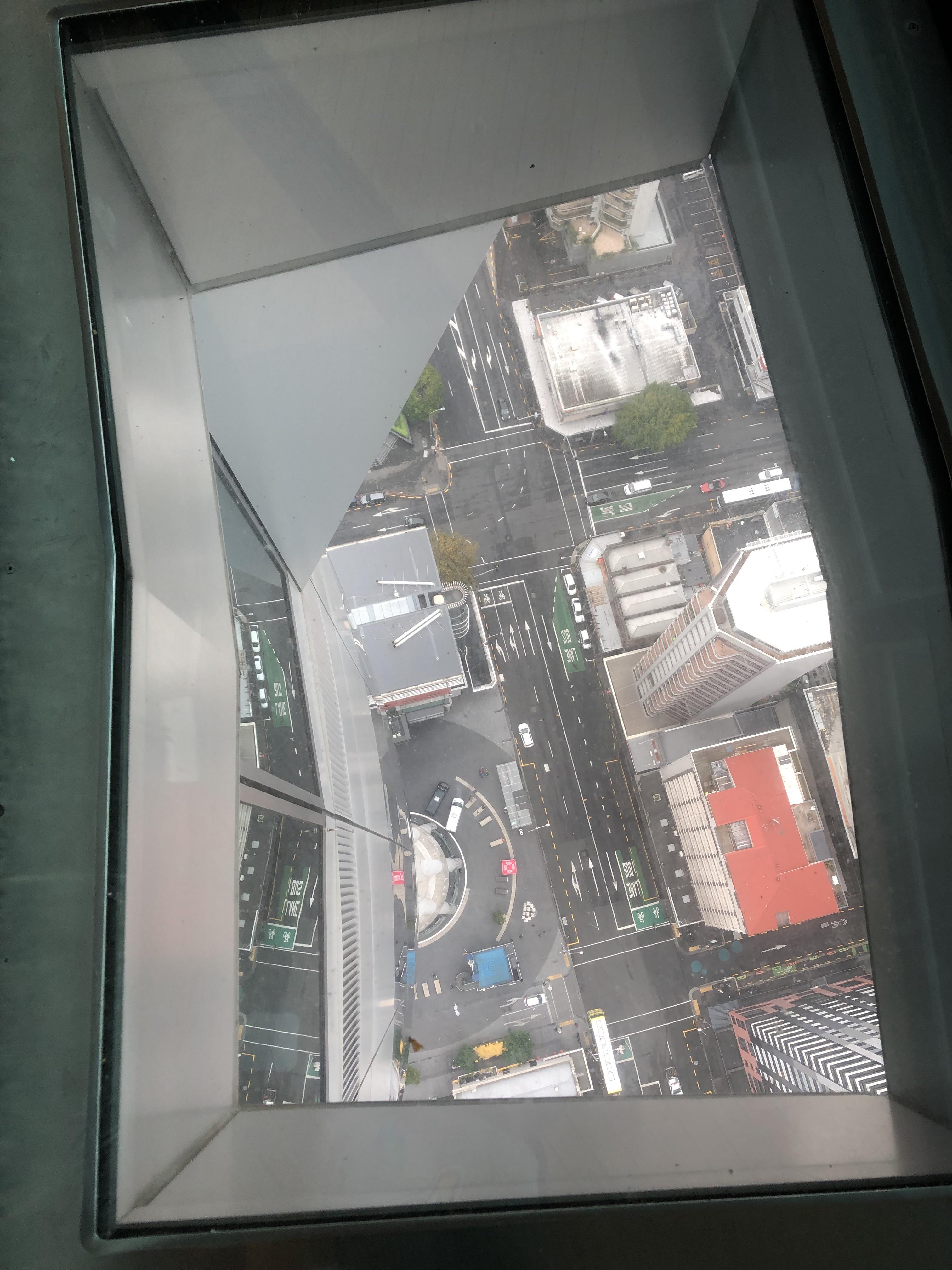 Glass in the floor of the Auckland Sky Tower... | Scrolller