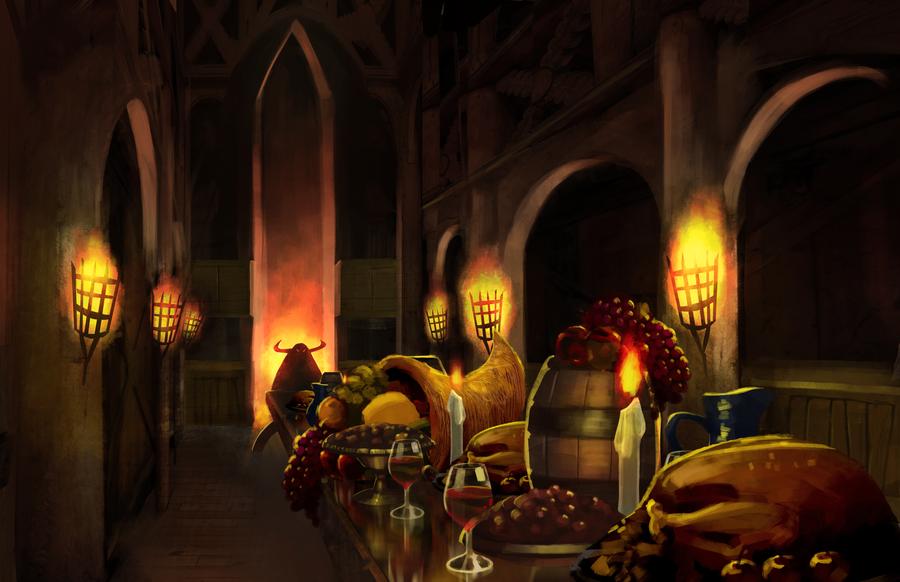 Gluttony: the Dining Hall by MoulinBleu/Victor Maury | Scrolller