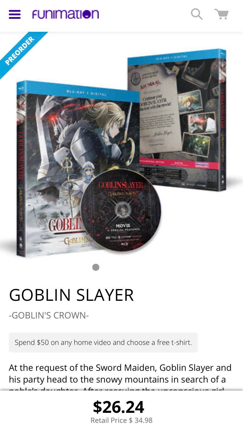 Goblin Slayer Goblin’s Crown OVA pre-order for March 30th | Scrolller