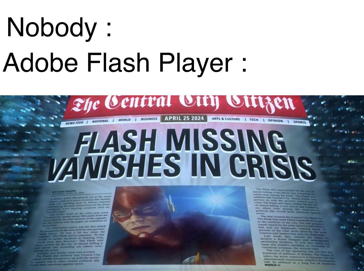 Goodbye, flash | Scrolller