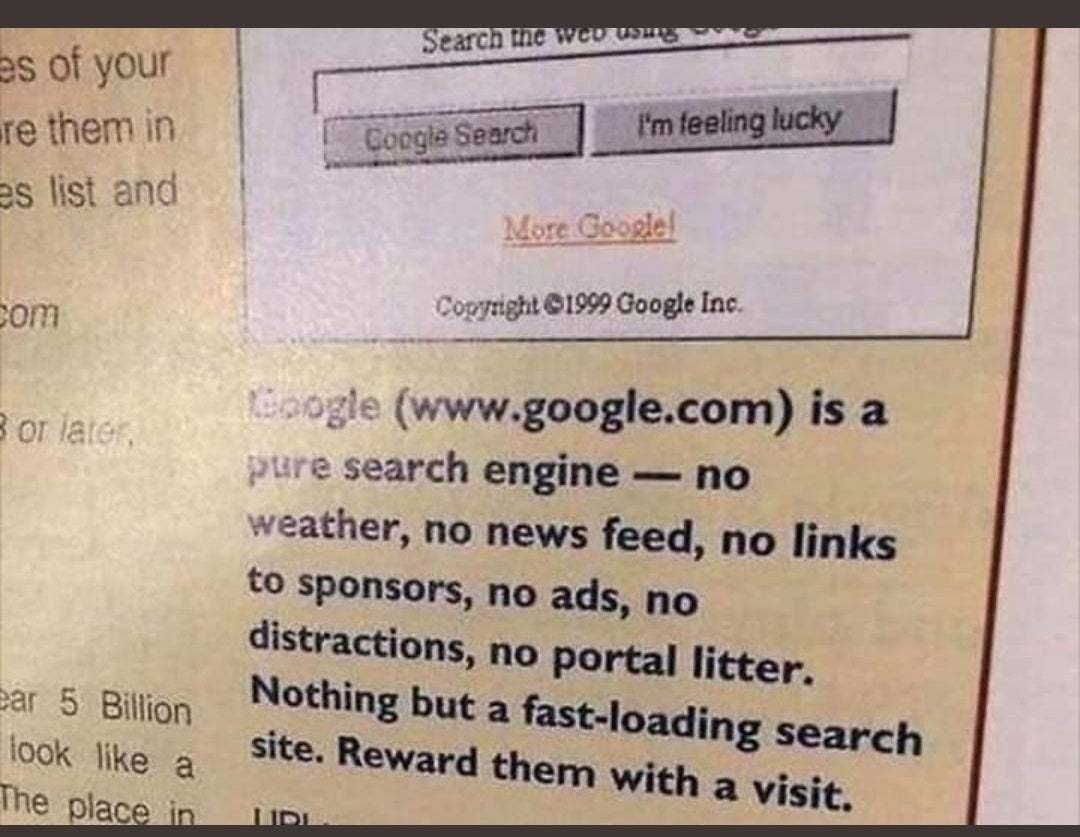 Google ad from 1999 | Scrolller