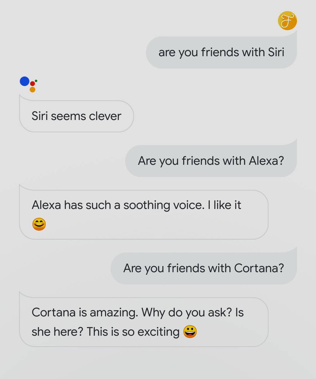 Google Assistant seems friendly! | Scrolller