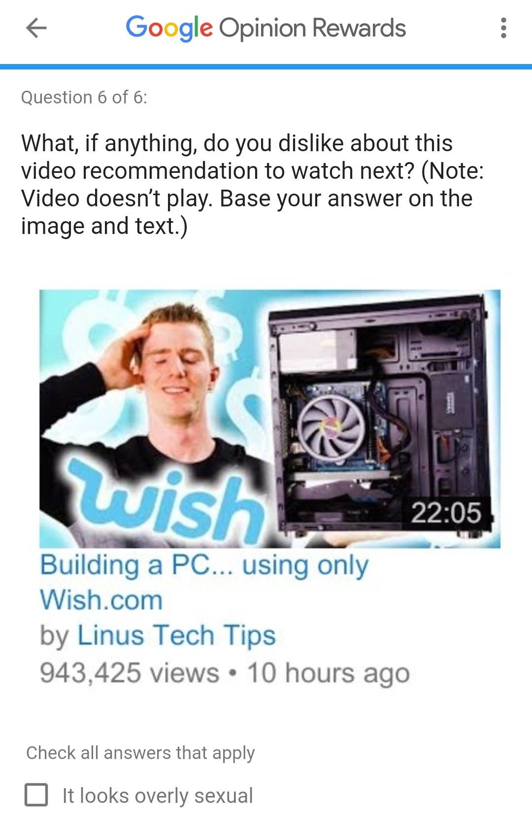 Google Opinion Rewards knows the score | Scrolller