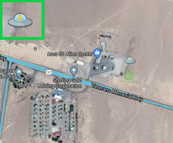 Google streetview character over Area 51 | Scrolller