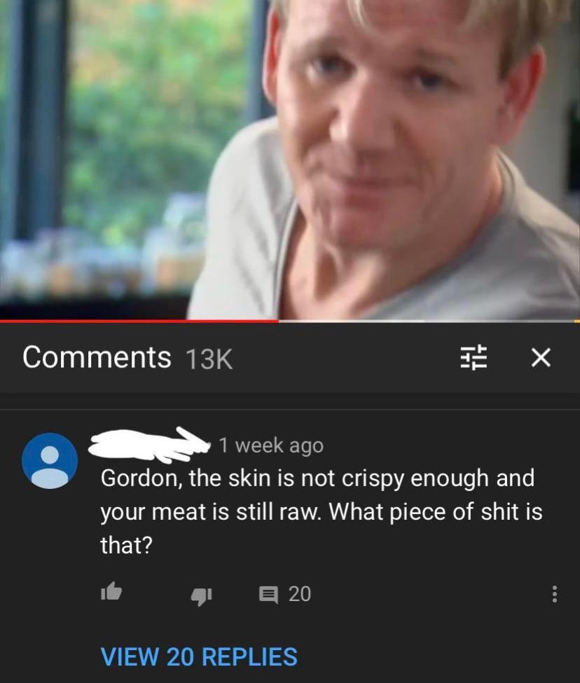 Gordon’s cooking is impeccable. | Scrolller