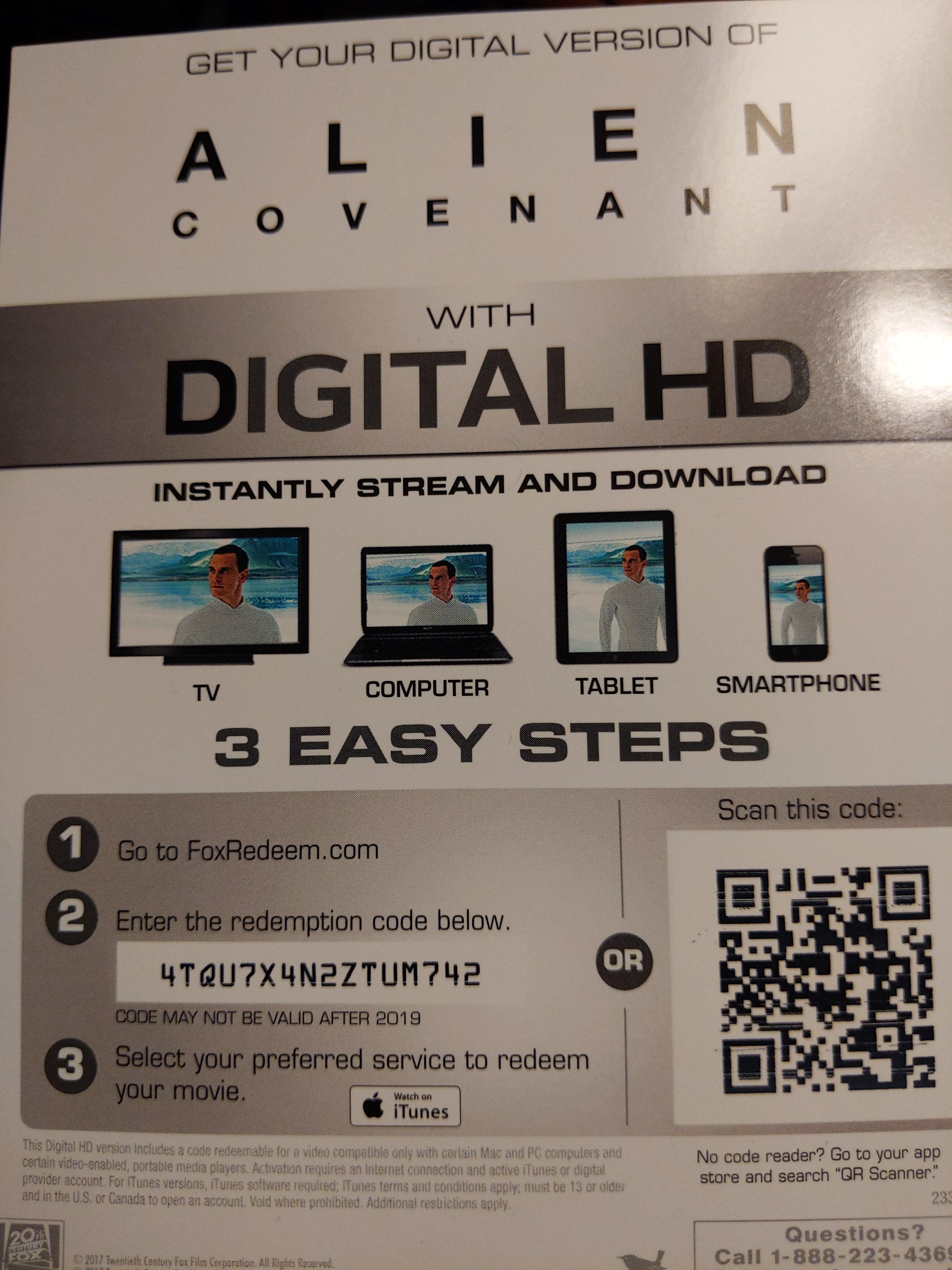 Got alien collection, already have covenant, so here is the code for whoever wants it. | Scrolller