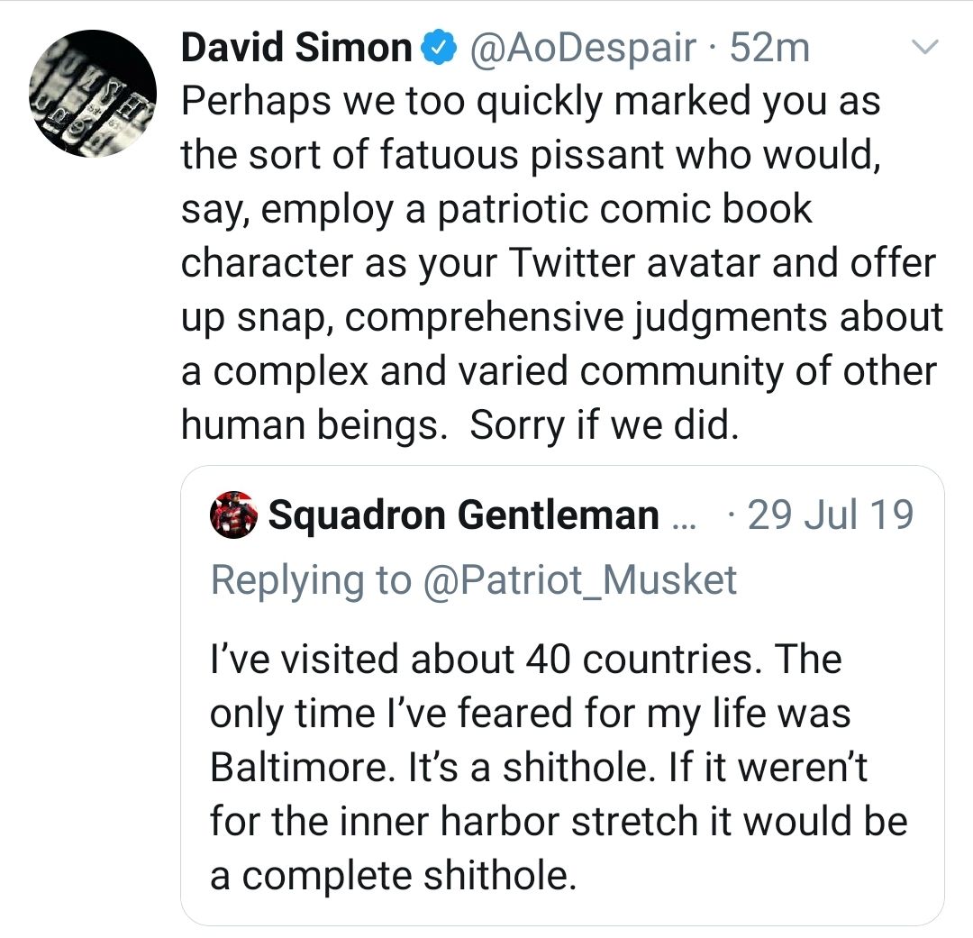 Gotta love David Simon | Scrolller