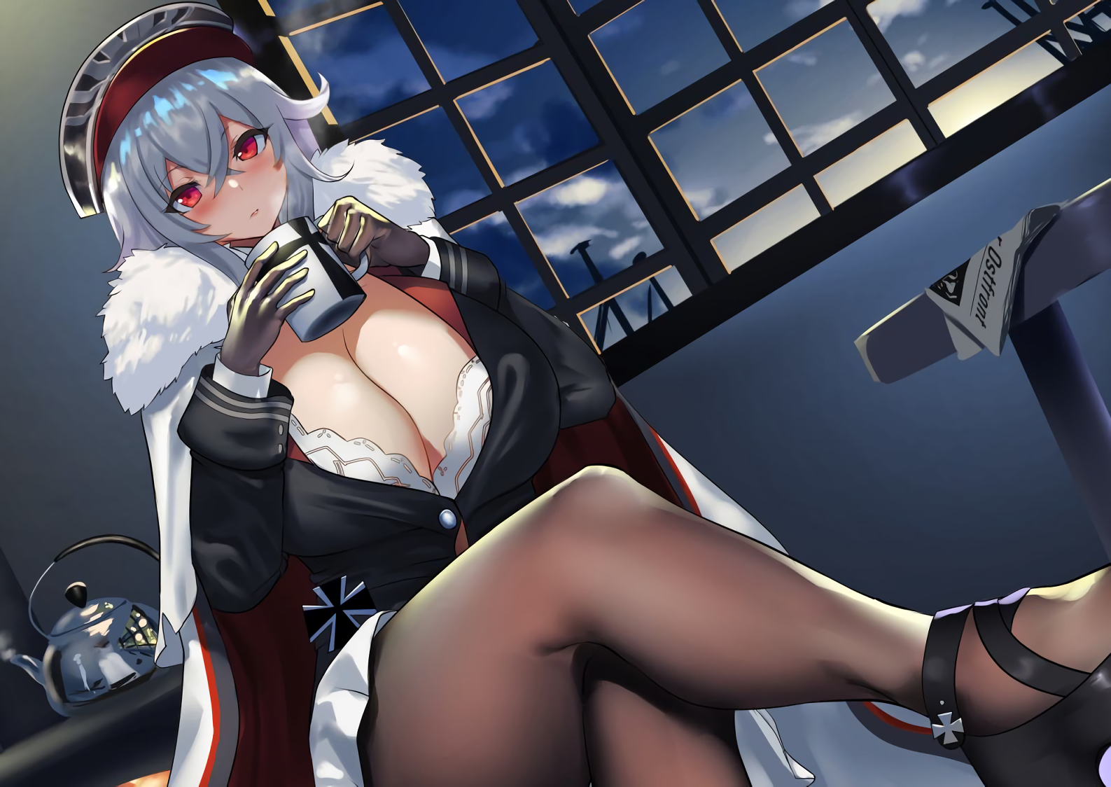 Graf Zeppelin enjoying some warm milk [Azur Lane] | Scrolller
