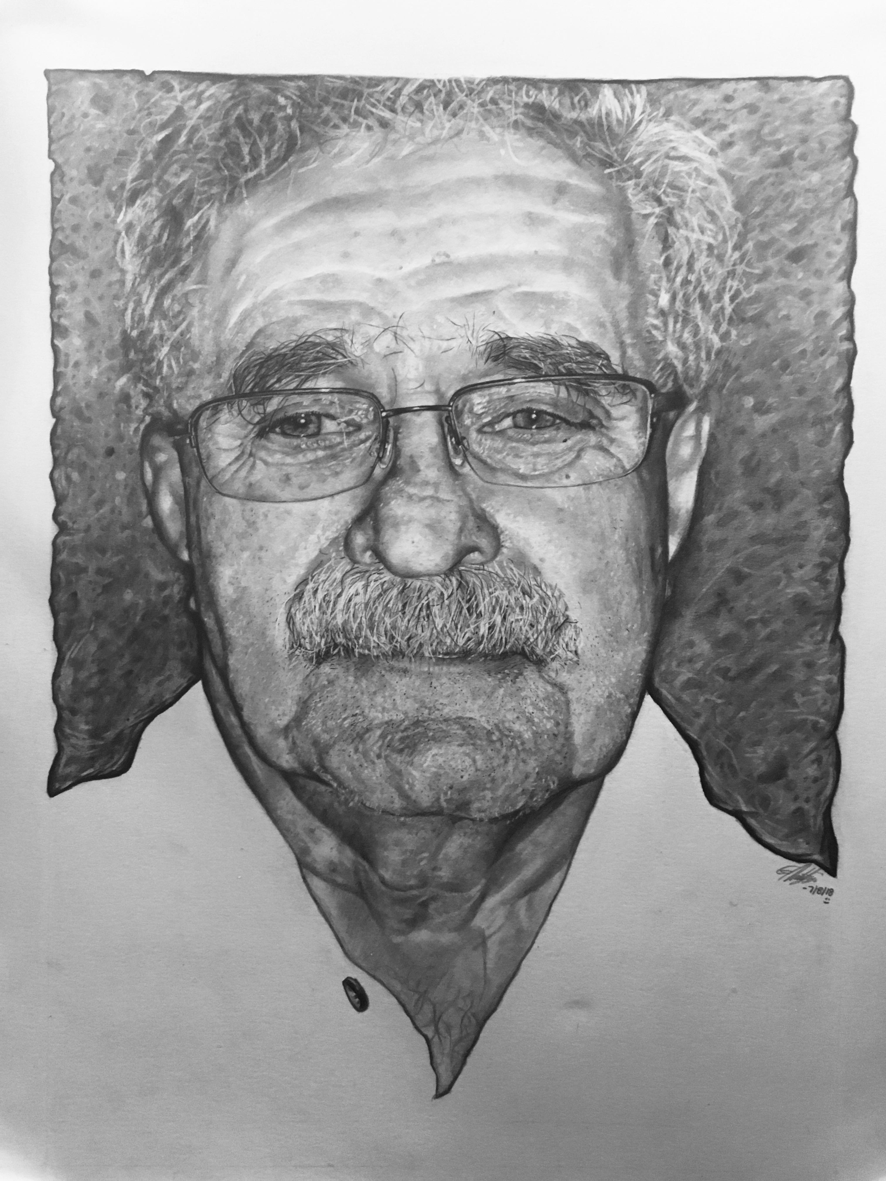 Grandfather [Graphite, Bristol board] | Scrolller
