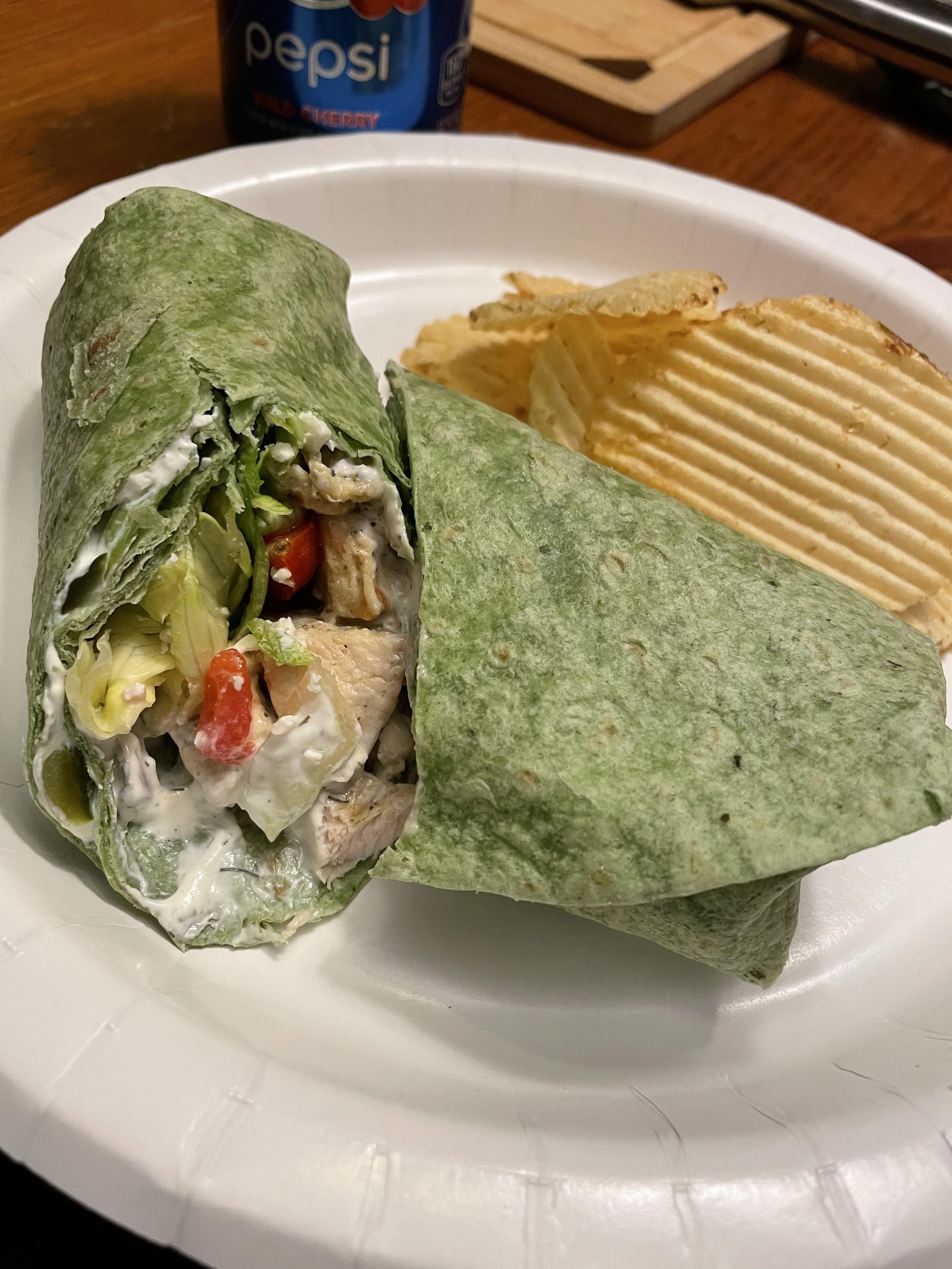 Greek Chicken Wrap | Scrolller