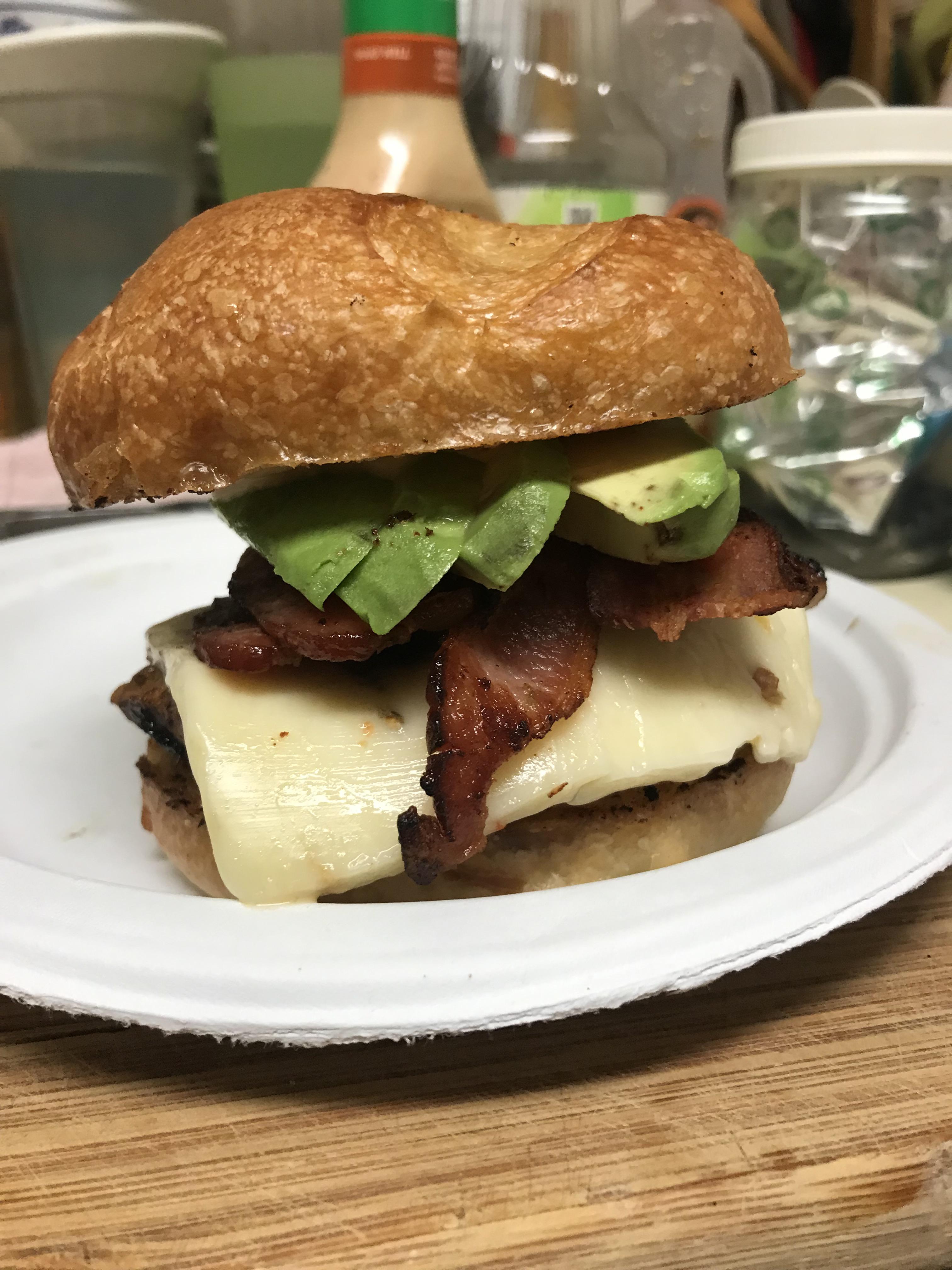 Grilled citrus-marinated chicken, pepper jack cheese, bacon, avocado sandwich! | Scrolller