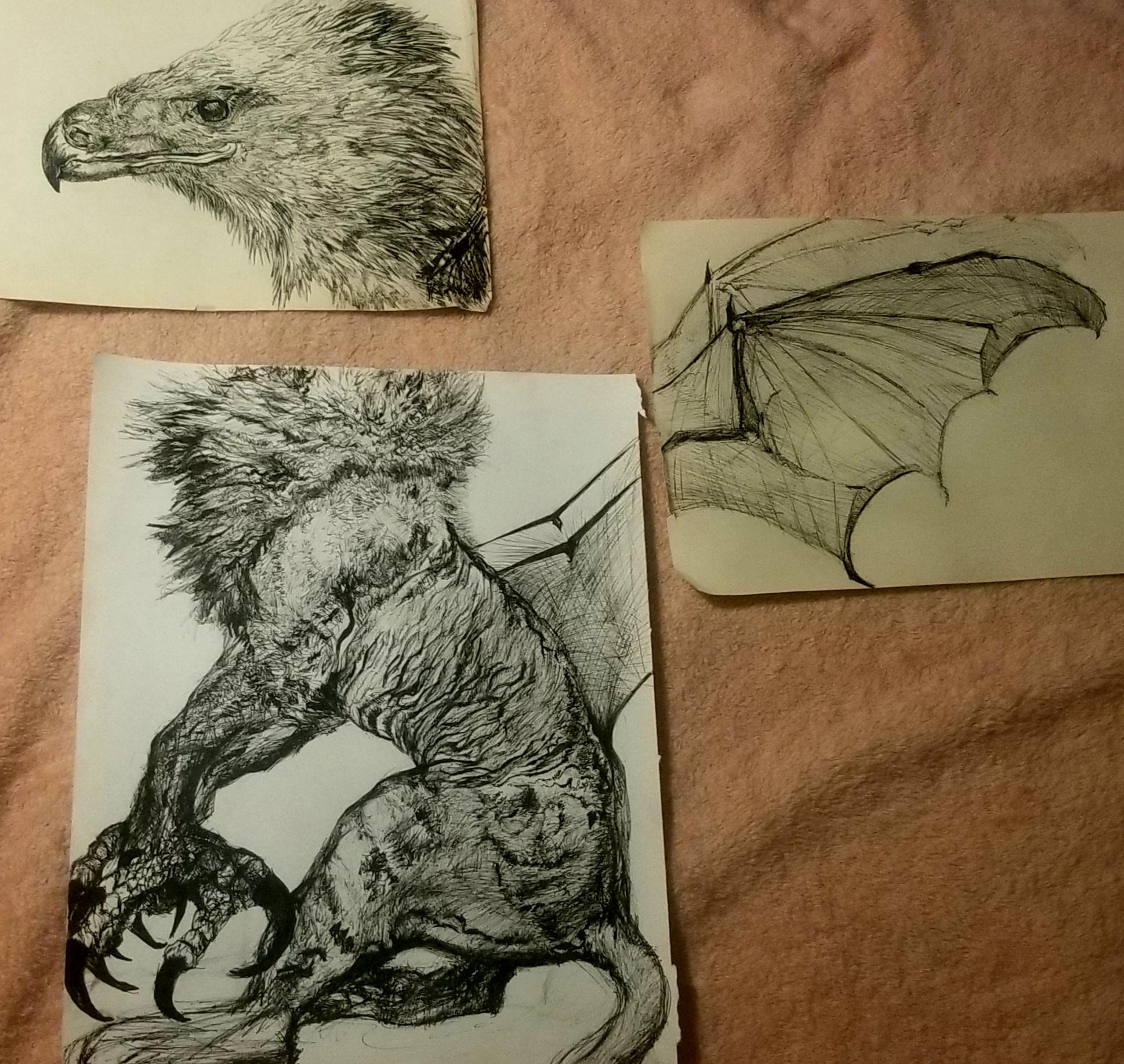 Gryphons Curse, me, pen, 2020 | Scrolller